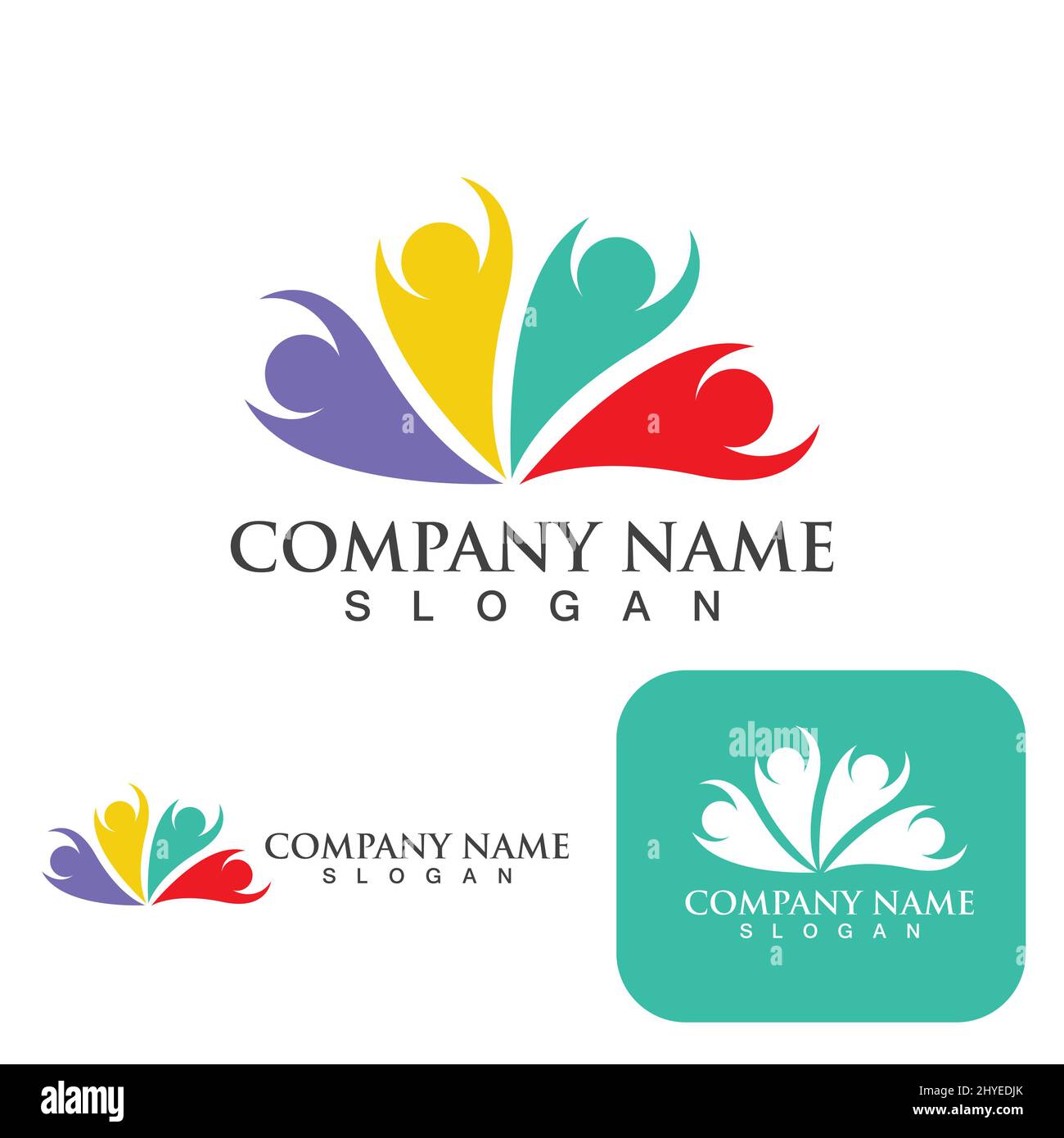 Community group logo, network and social icon vector Stock Vector Image ...