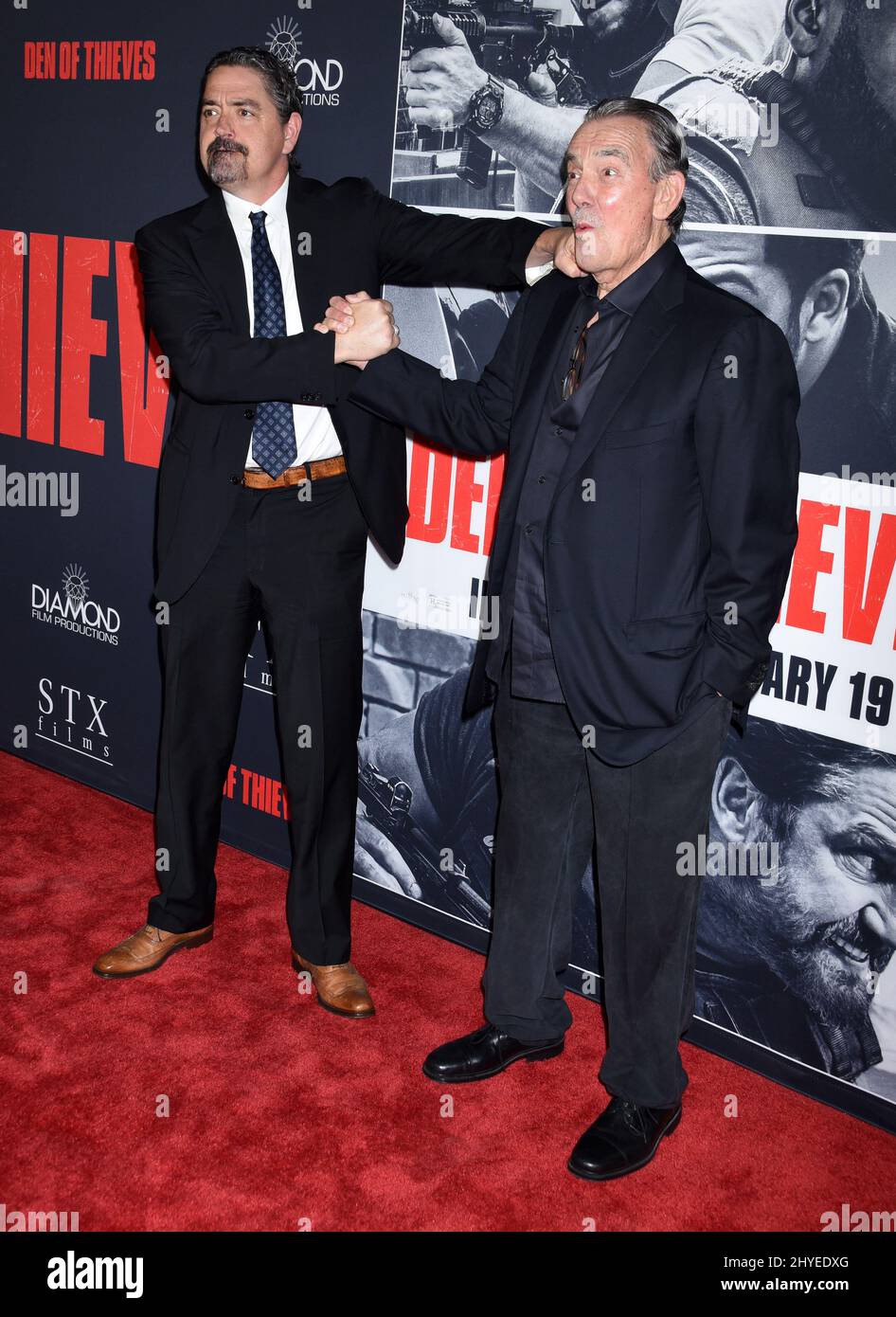 Christian Gudegast and Eric Braeden arriving for the STX films "Den Of ...