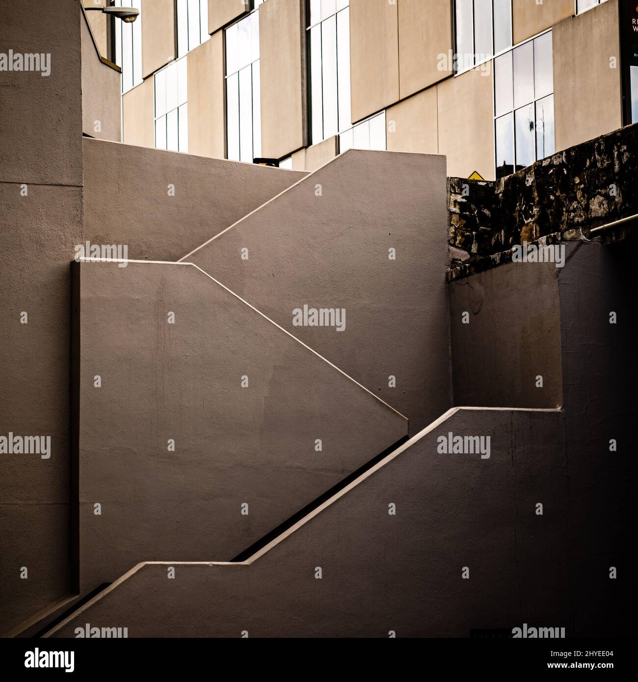 Beautiful view of a modern building with stairs Stock Photo - Alamy