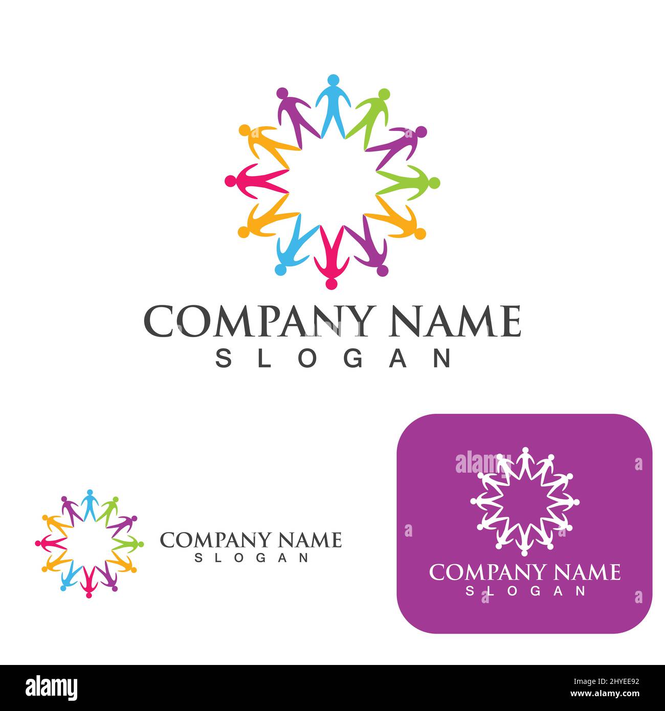 Community group logo, network and social icon vector Stock Vector Image ...