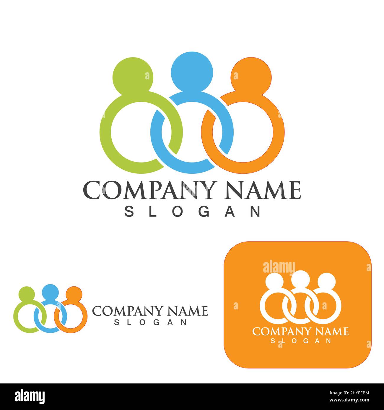 Community group logo, network and social icon vector Stock Vector Image ...