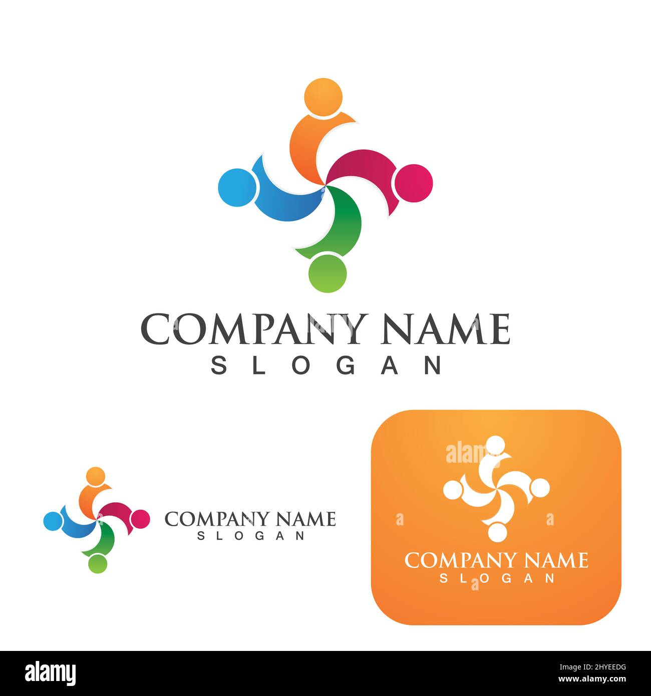Community group logo, network and social icon vector Stock Vector Image ...