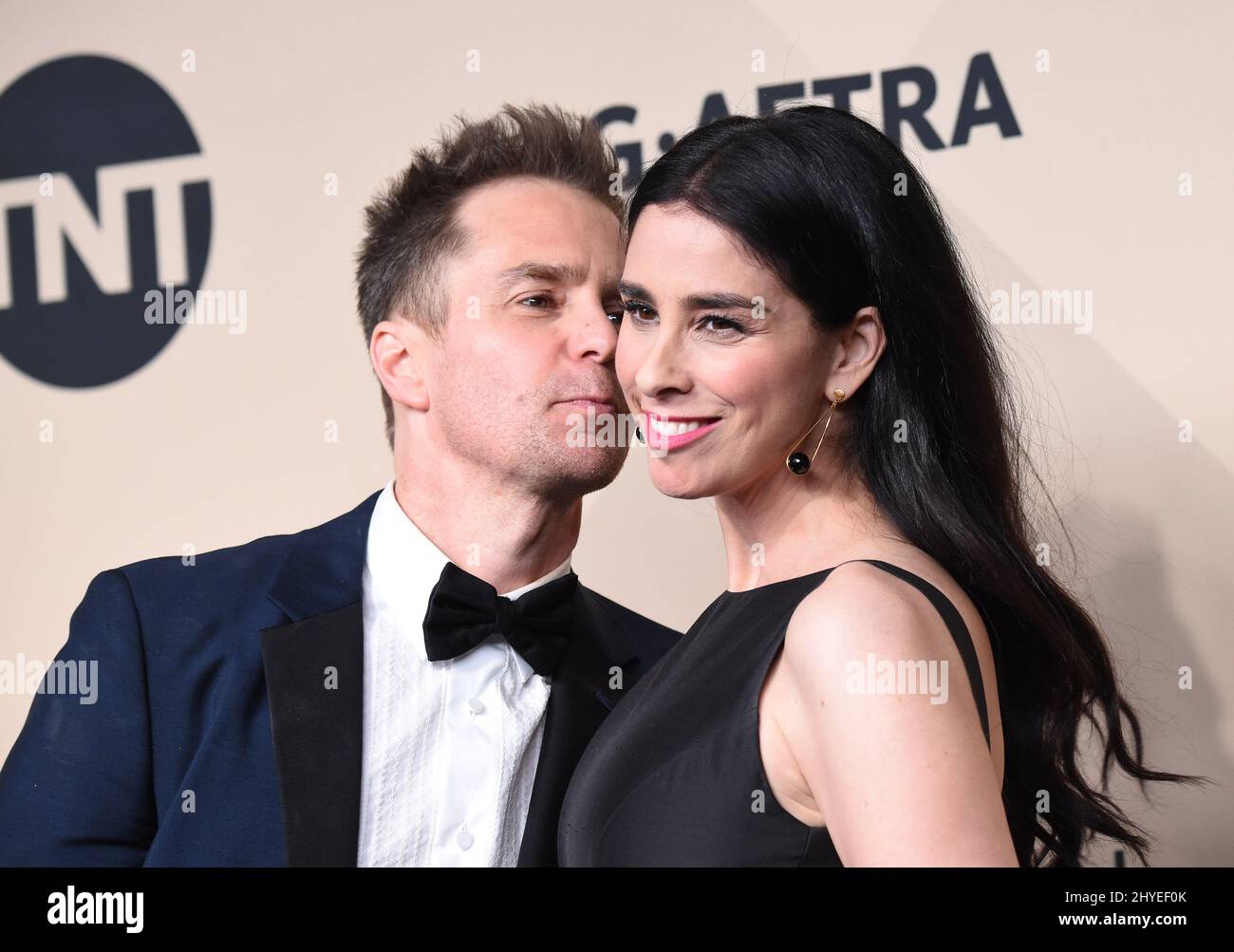 Sam Rockwell and Sarah Silverman attending the 24th Annual Screen ...