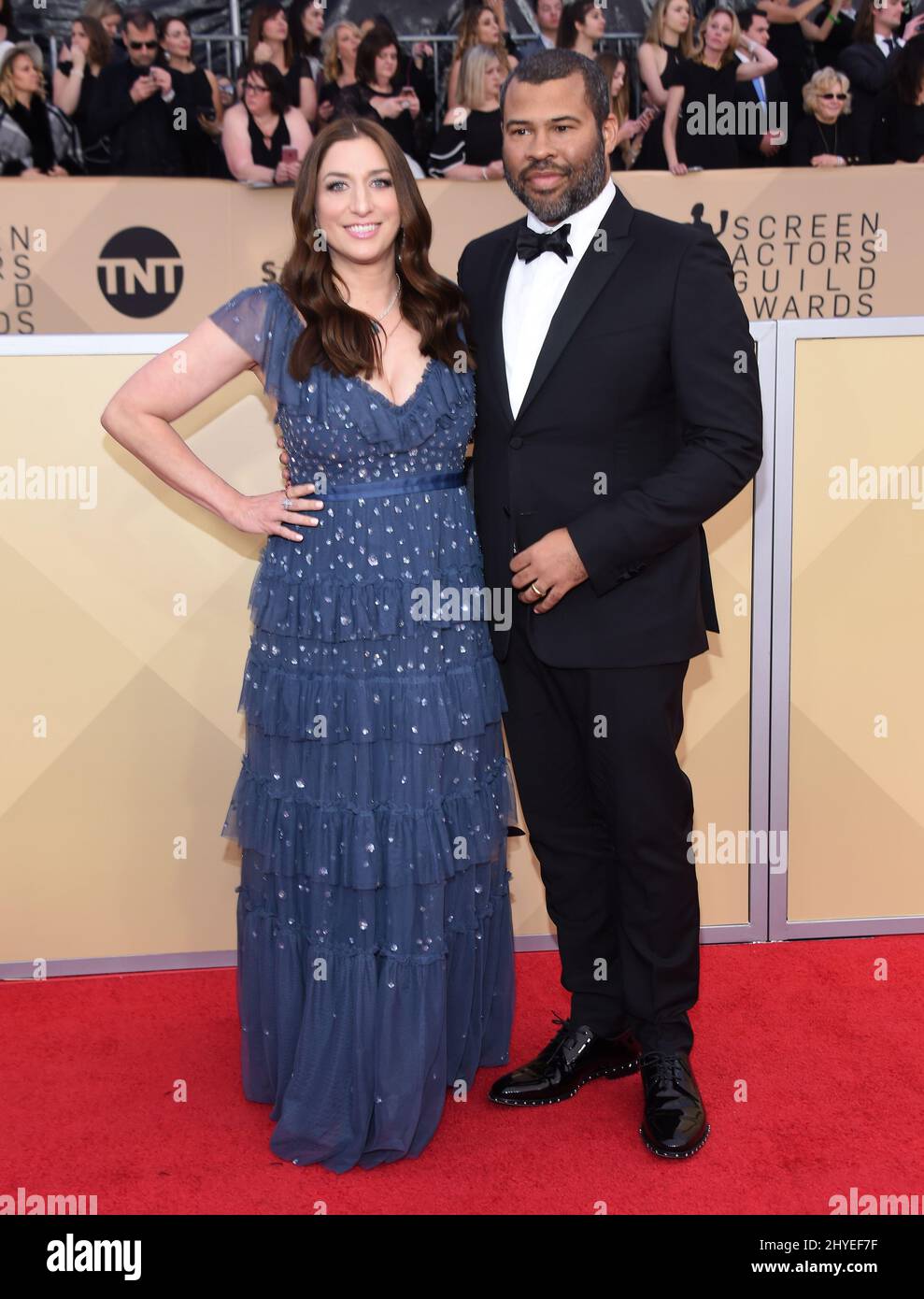 Chelsea Peretti and Jordan Peele attending the 24th Annual Screen ...