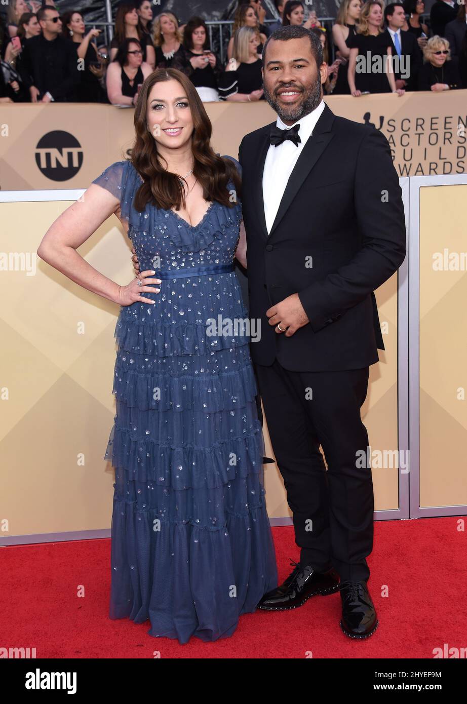 Chelsea Peretti and Jordan Peele attending the 24th Annual Screen ...