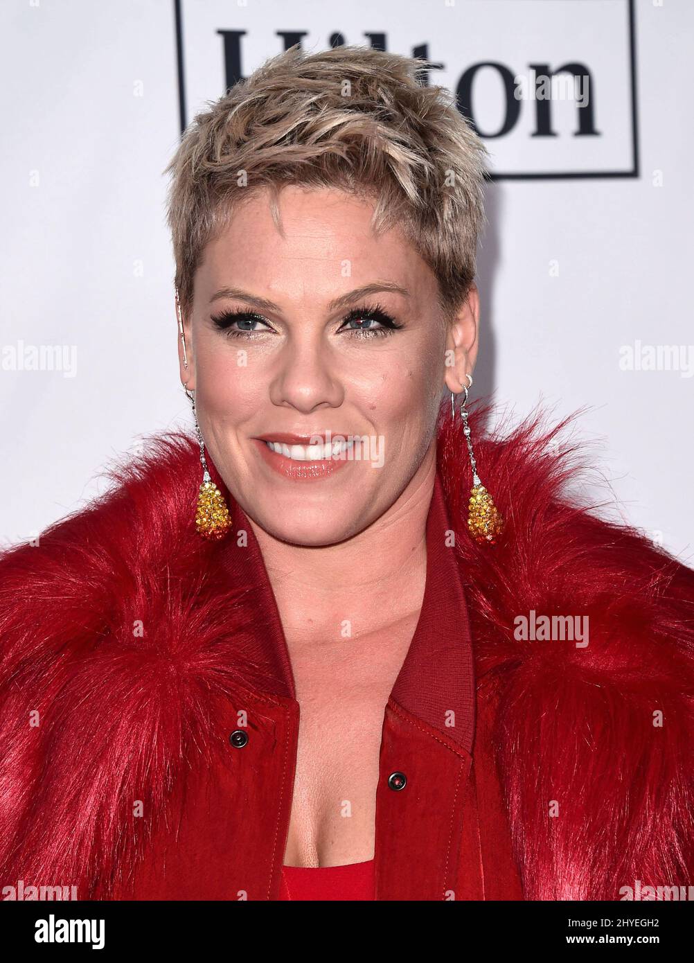 Pink at the 2018 Pre-Grammy Gala and Salute To Industry Icons held at ...
