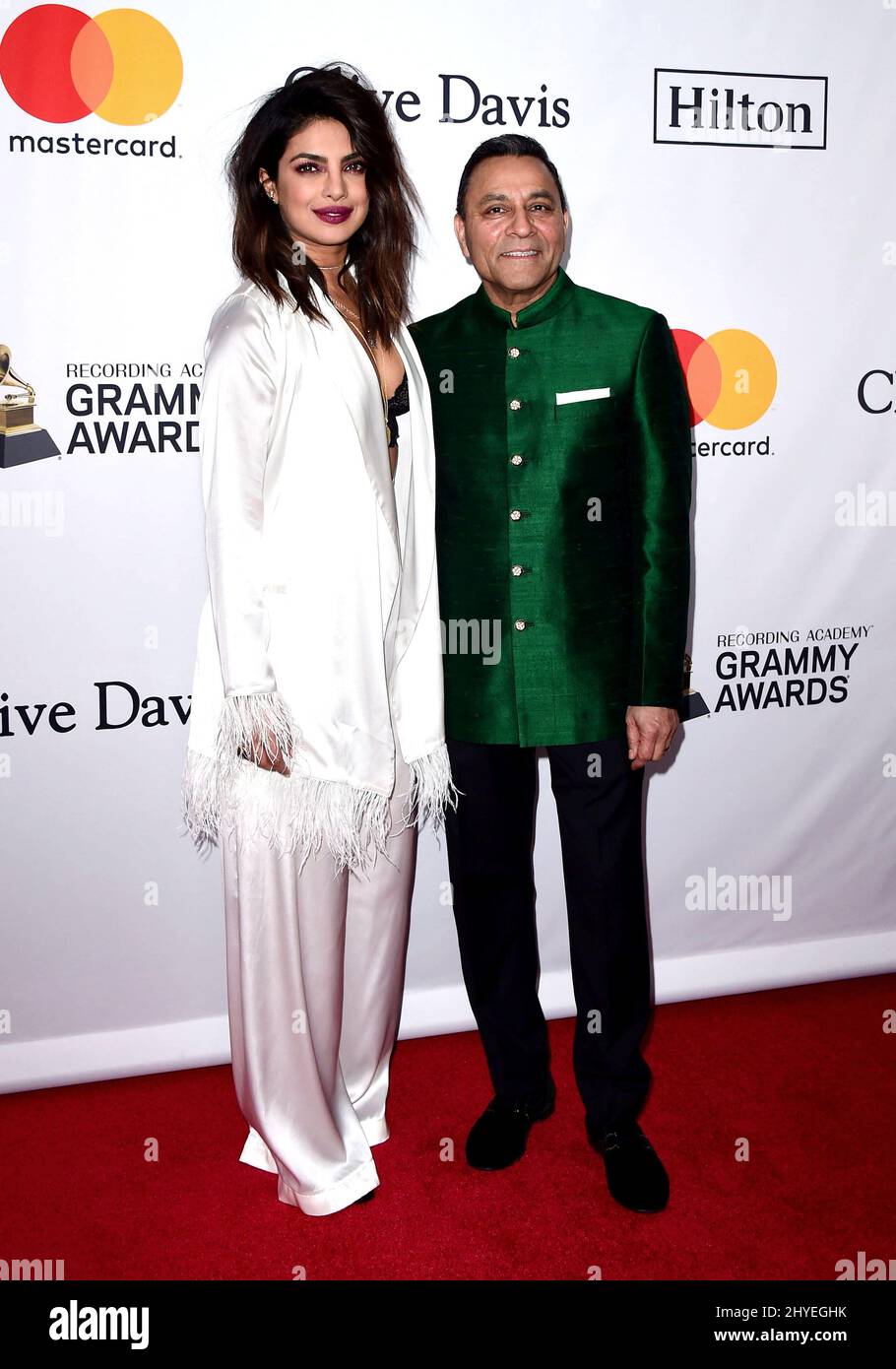Priyanka Chopra and Dinesh Paliwal at the 2018 Pre-Grammy Gala and ...
