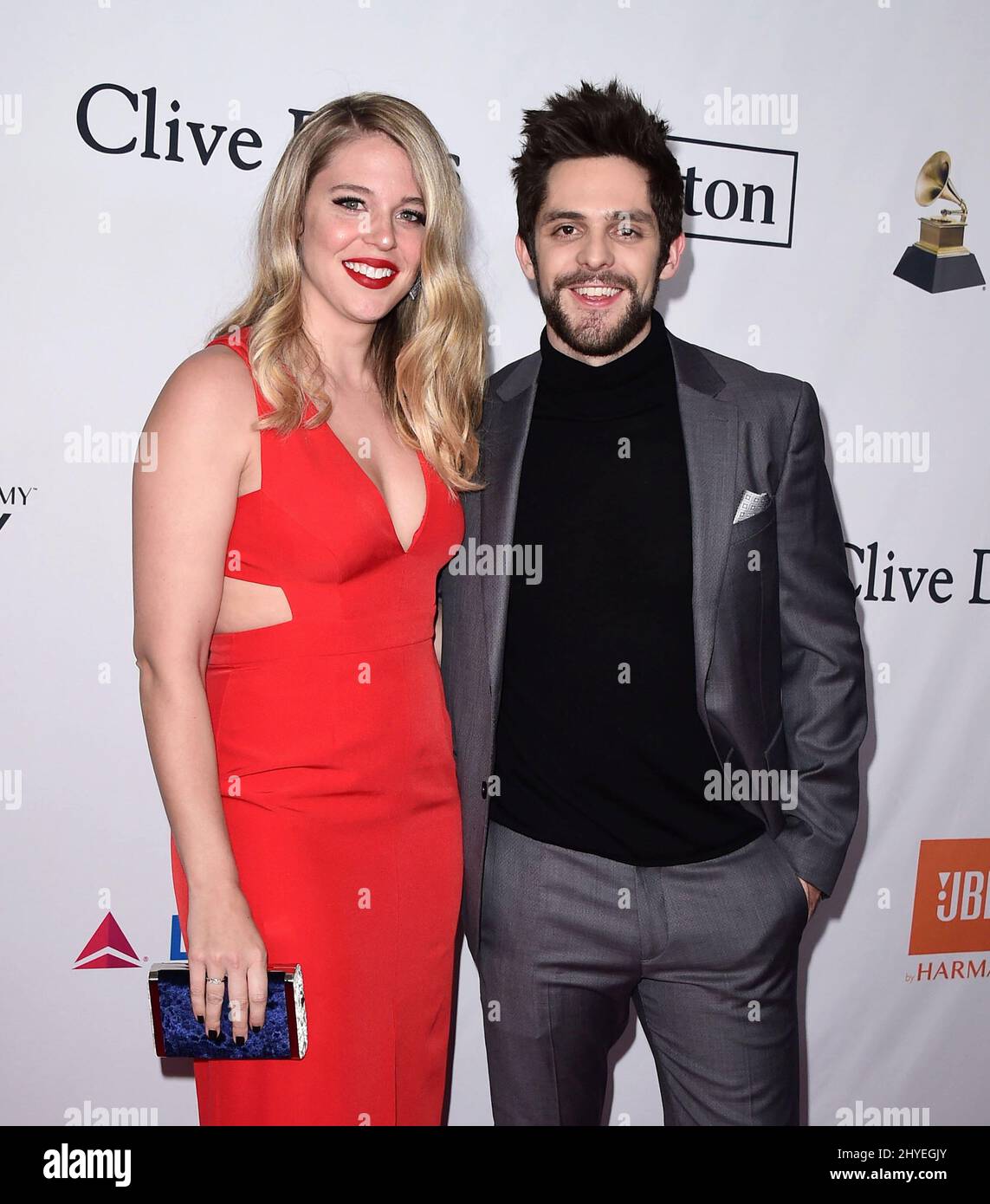 Thomas Rhett and Lauren Gregory at the 2018 Pre-Grammy Gala and Salute ...