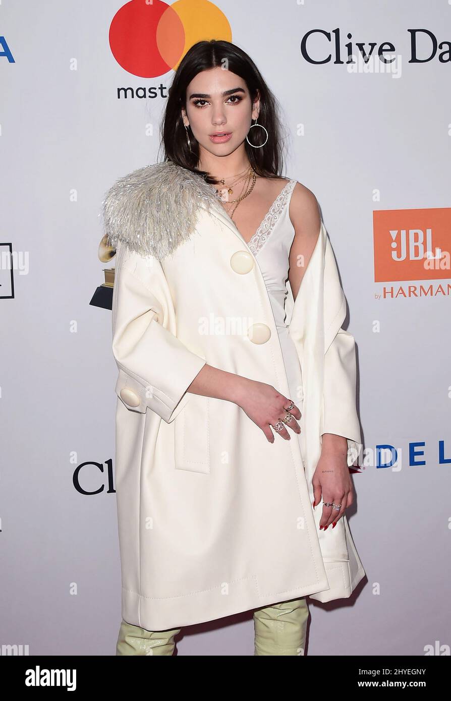 Dua Lipa at the 2018 Pre-Grammy Gala and Salute To Industry Icons held ...