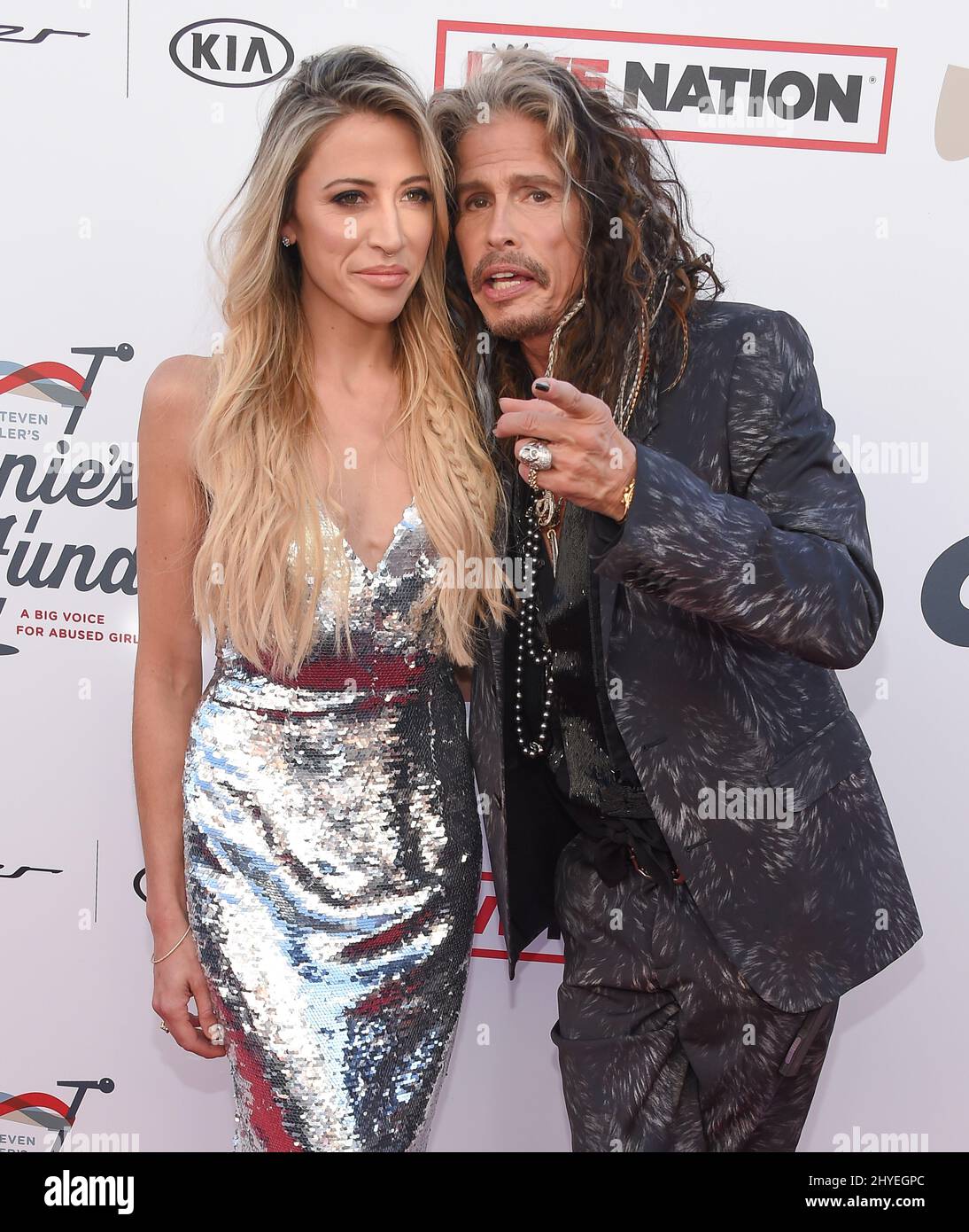 Steven Tyler and Aimee Ann Preston arriving to Steven Tyler and Live ...