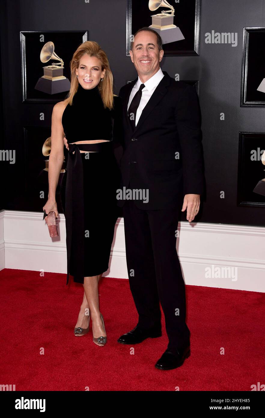 Jerry Seinfeld and Jessica Seinfeld at the 60th Annual GRAMMY Awards ...