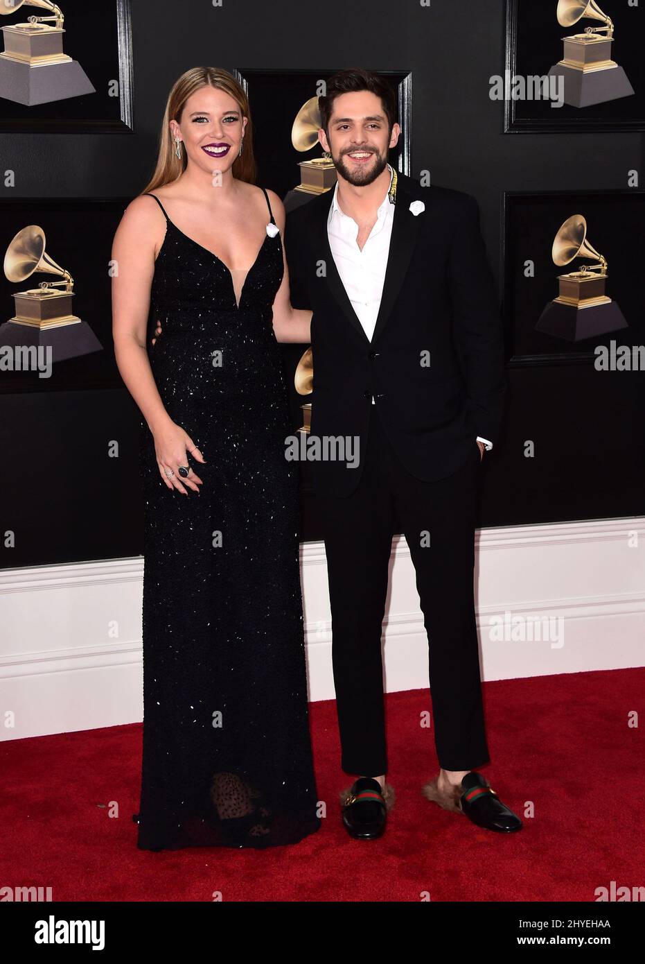 Thomas Rhett and Lauren Gregory at the 60th Annual GRAMMY Awards held ...