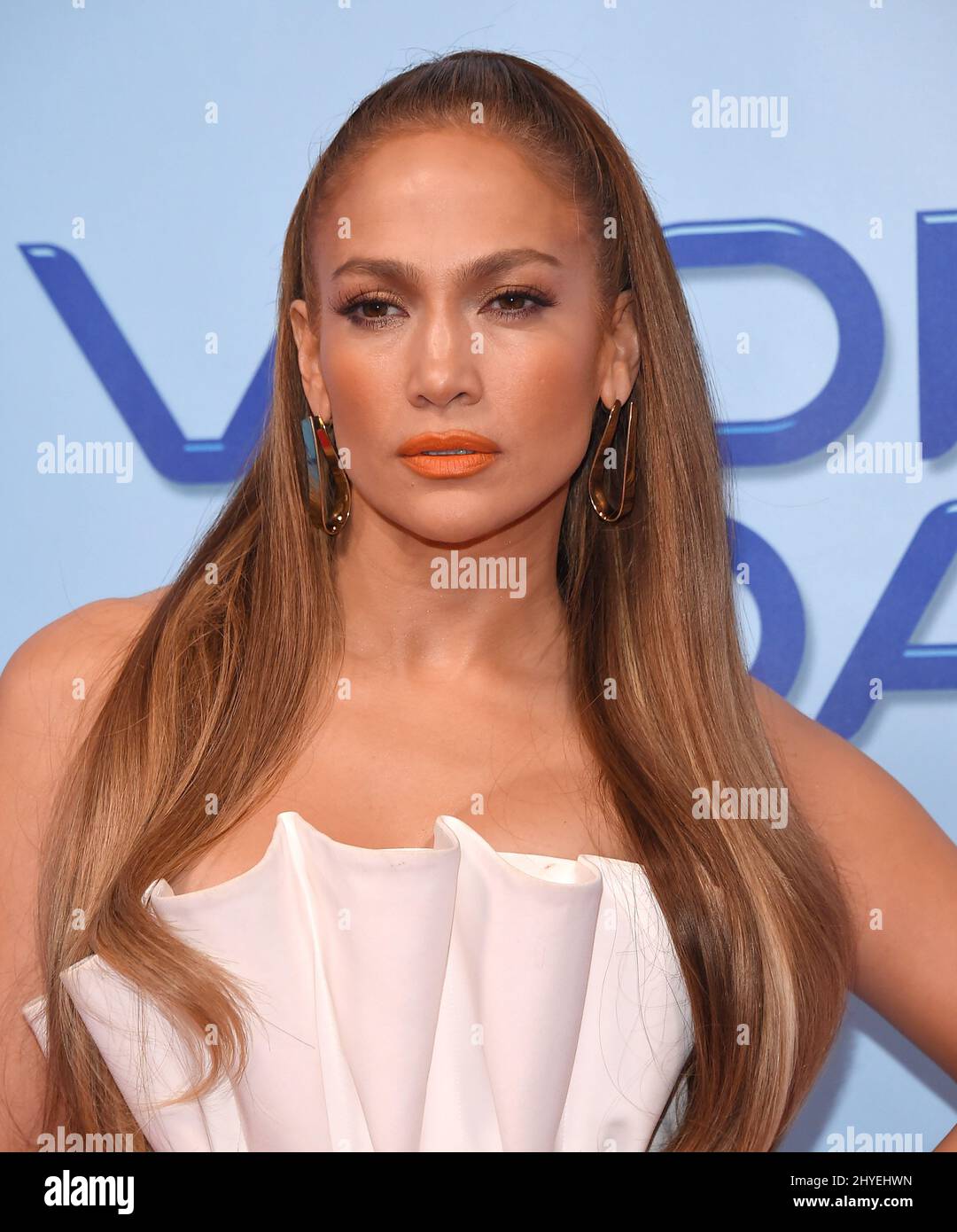 Jennifer Lopez at the World of Dance press junket held on stage 22 on ...