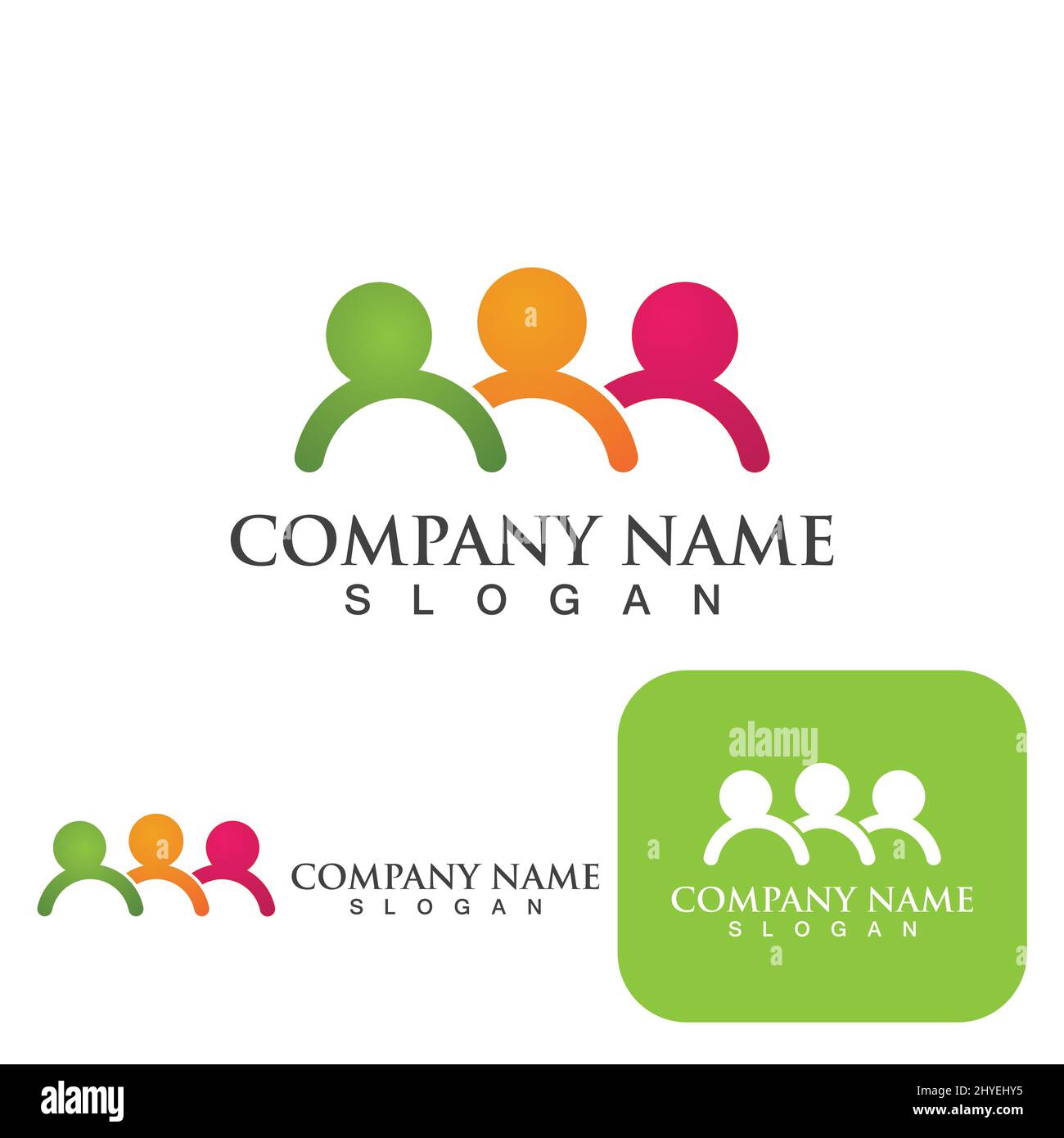 Community group logo, network and social icon vector Stock Vector Image ...