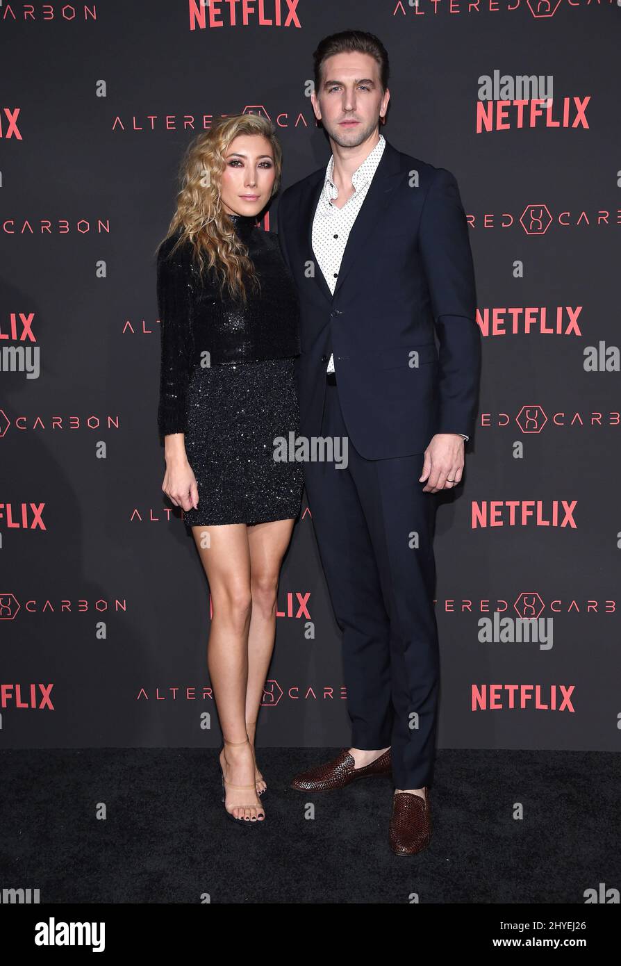 Dichen Lachman and Maximilian Osinski attending season one premiere of ...