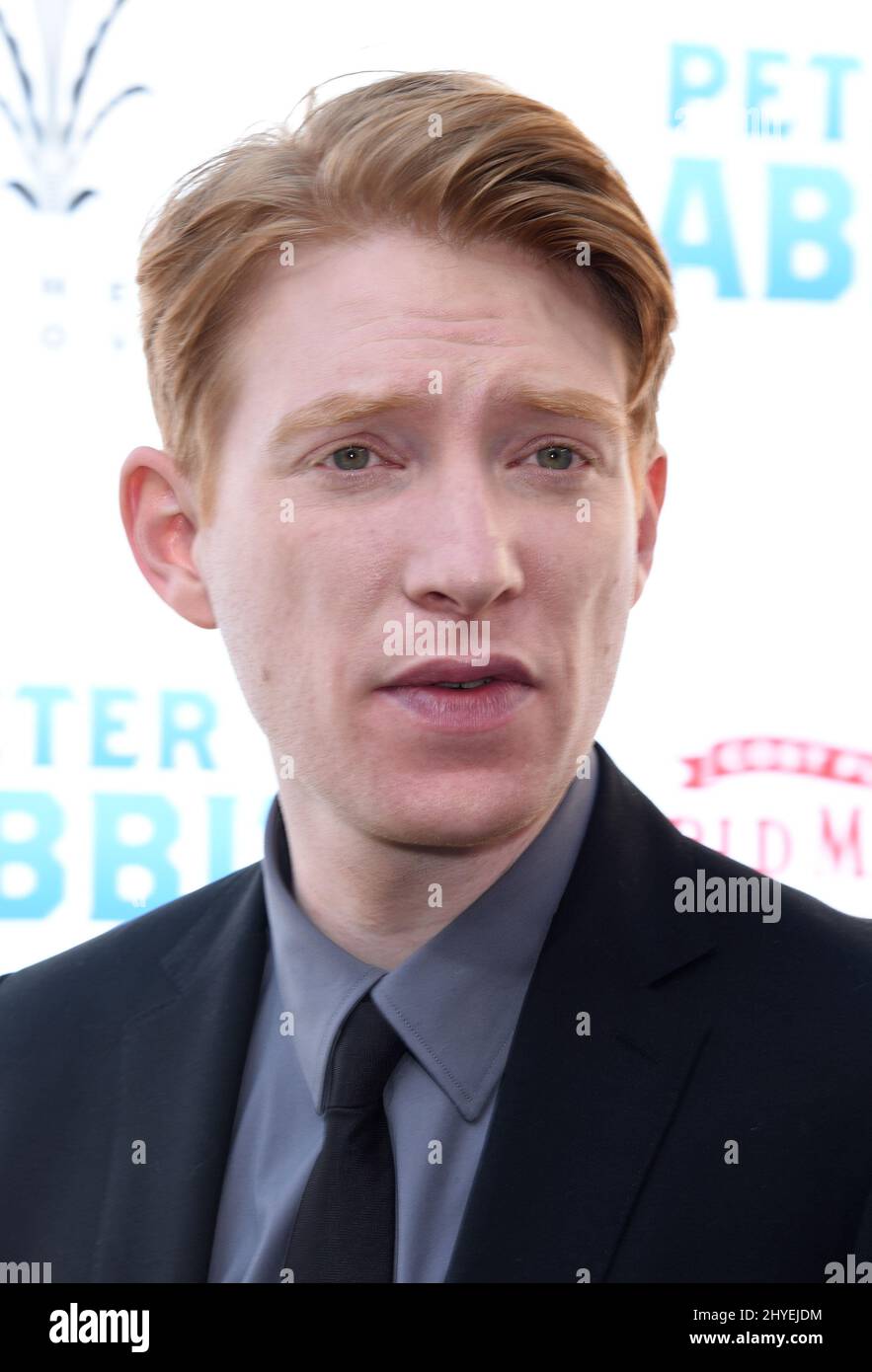 Domhnall Gleeson at the "Peter Rabbit" World Premiere held at The Grove ...