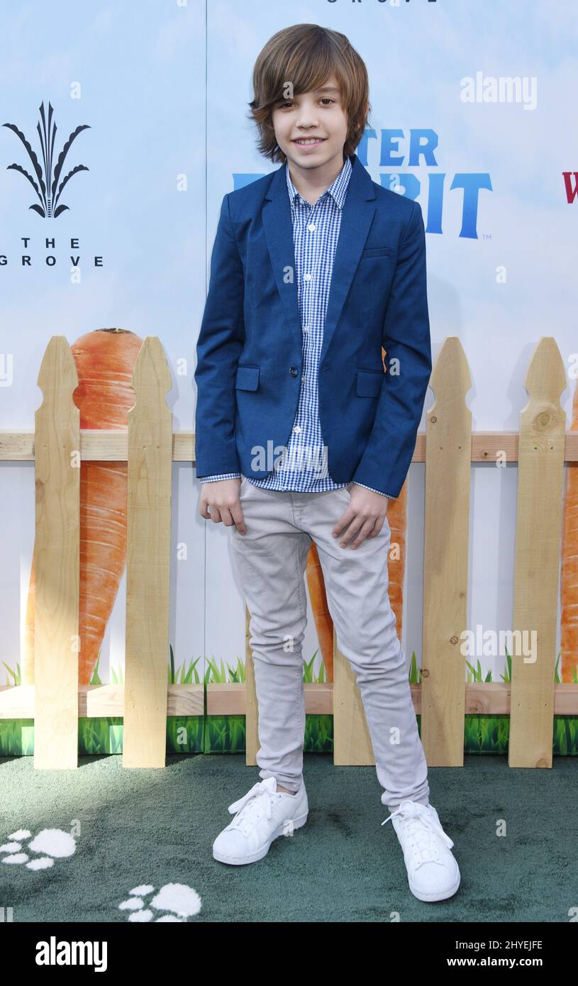 Prestyn Bates at the "Peter Rabbit" World Premiere held at The Grove on ...