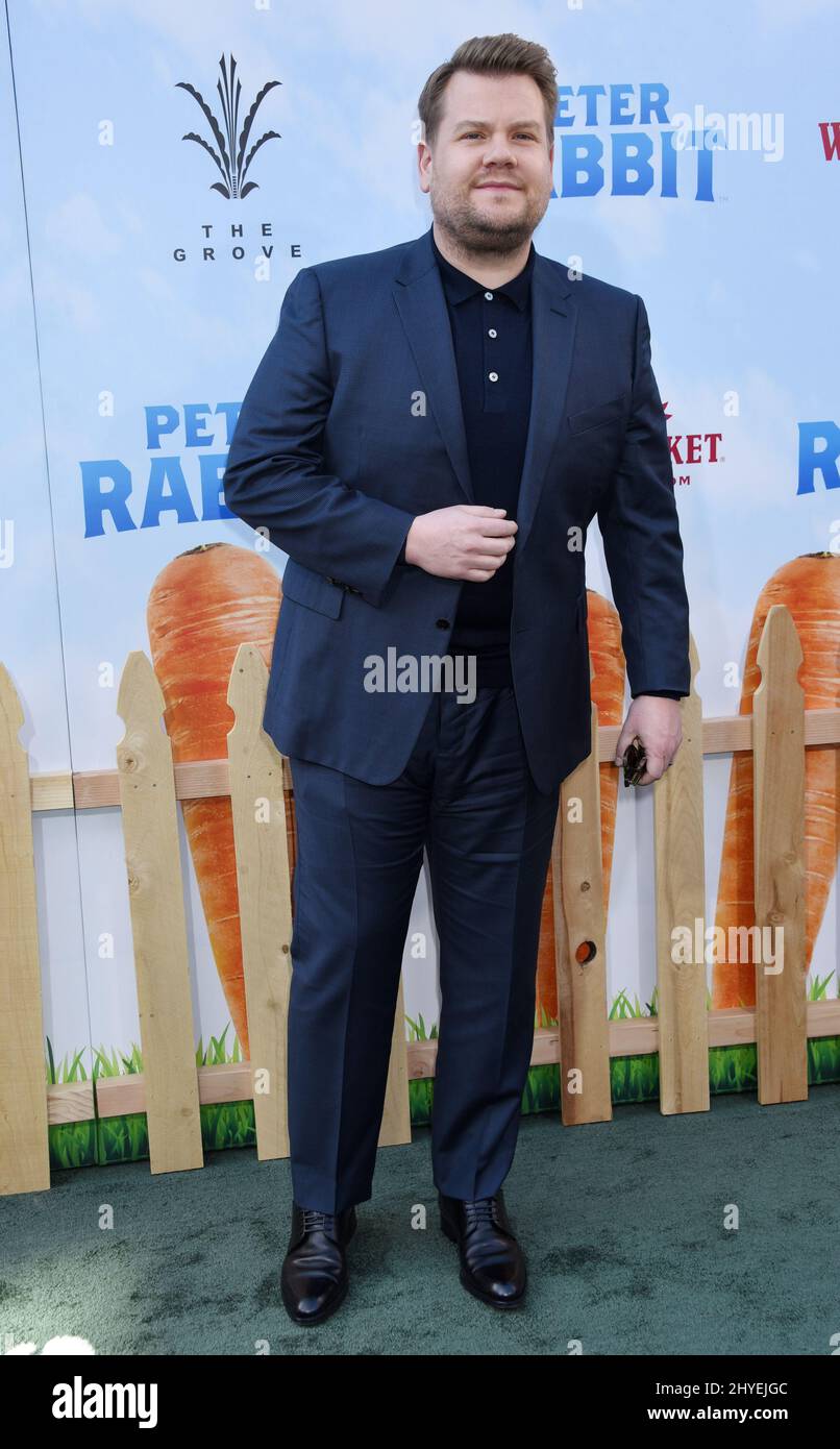 James Corden at the "Peter Rabbit" World Premiere held at The Grove on ...