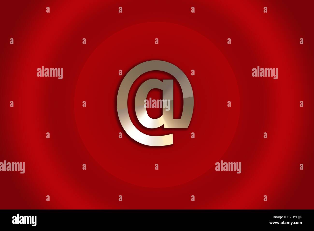 Email and user icon on a red background Stock Photo - Alamy