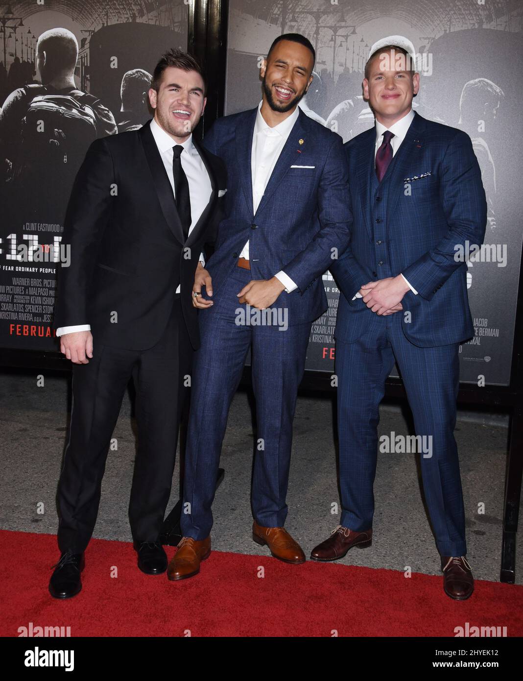 Alek Skarlatos, Anthony Sadler and Spencer Stone at "The 15:17 To Paris ...