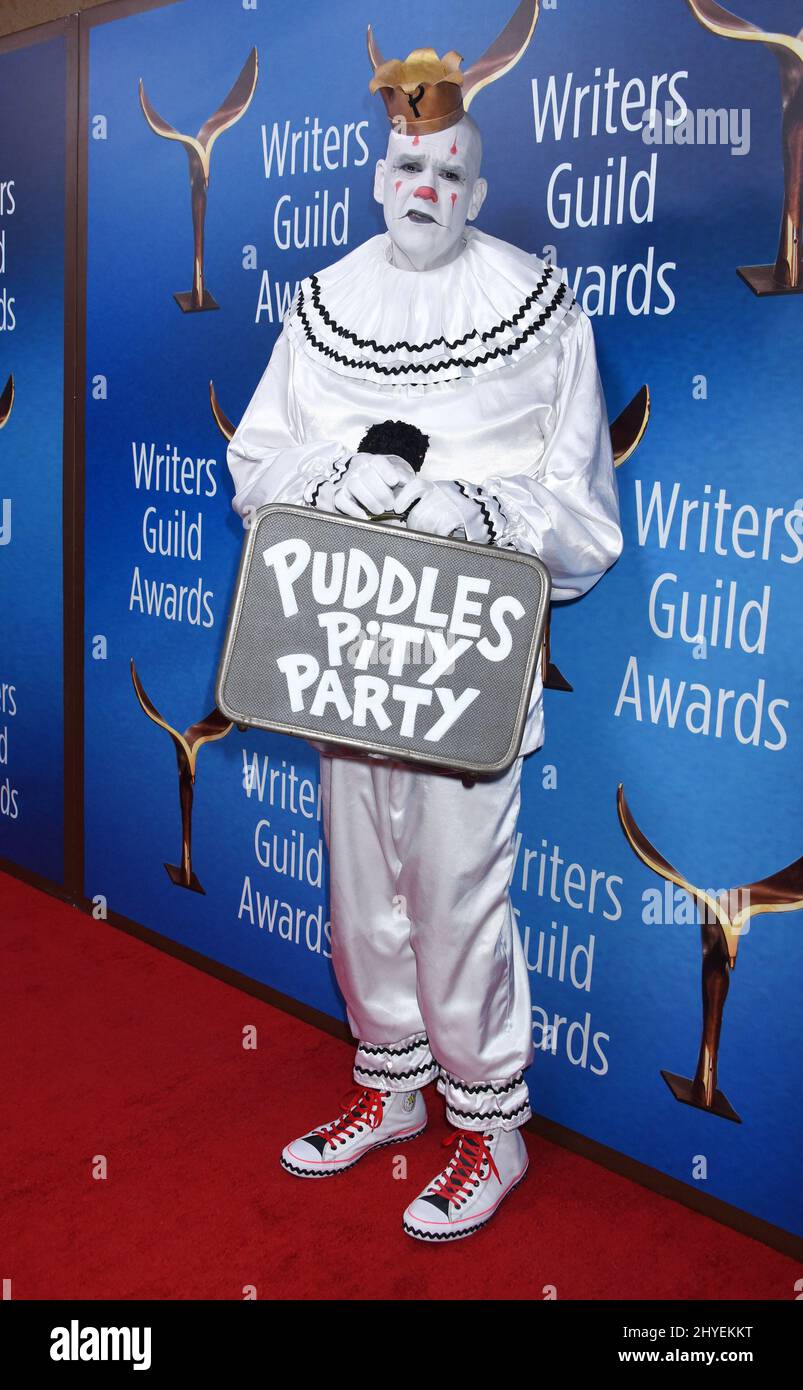 Puddles Pity Party arriving for the 2018 Writers Guild Awards held at ...