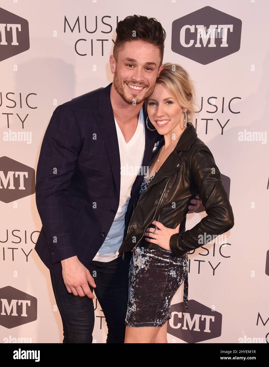 Jackson Boyd and Jessica Mack attending CMT's 'Music City' Premiere ...