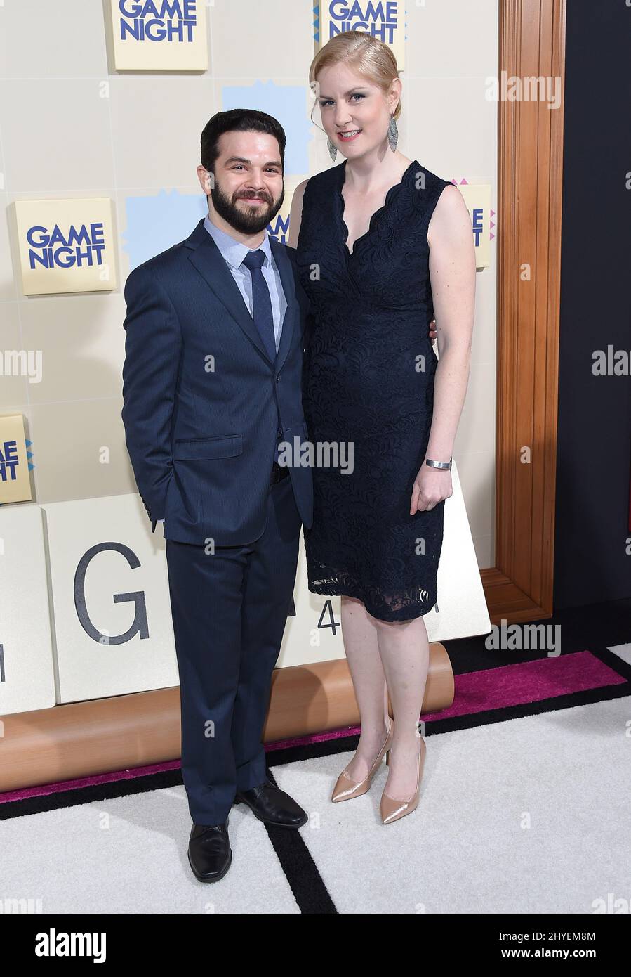 Samm Levine and Rachel Cushing attending the 'Game Night' World ...