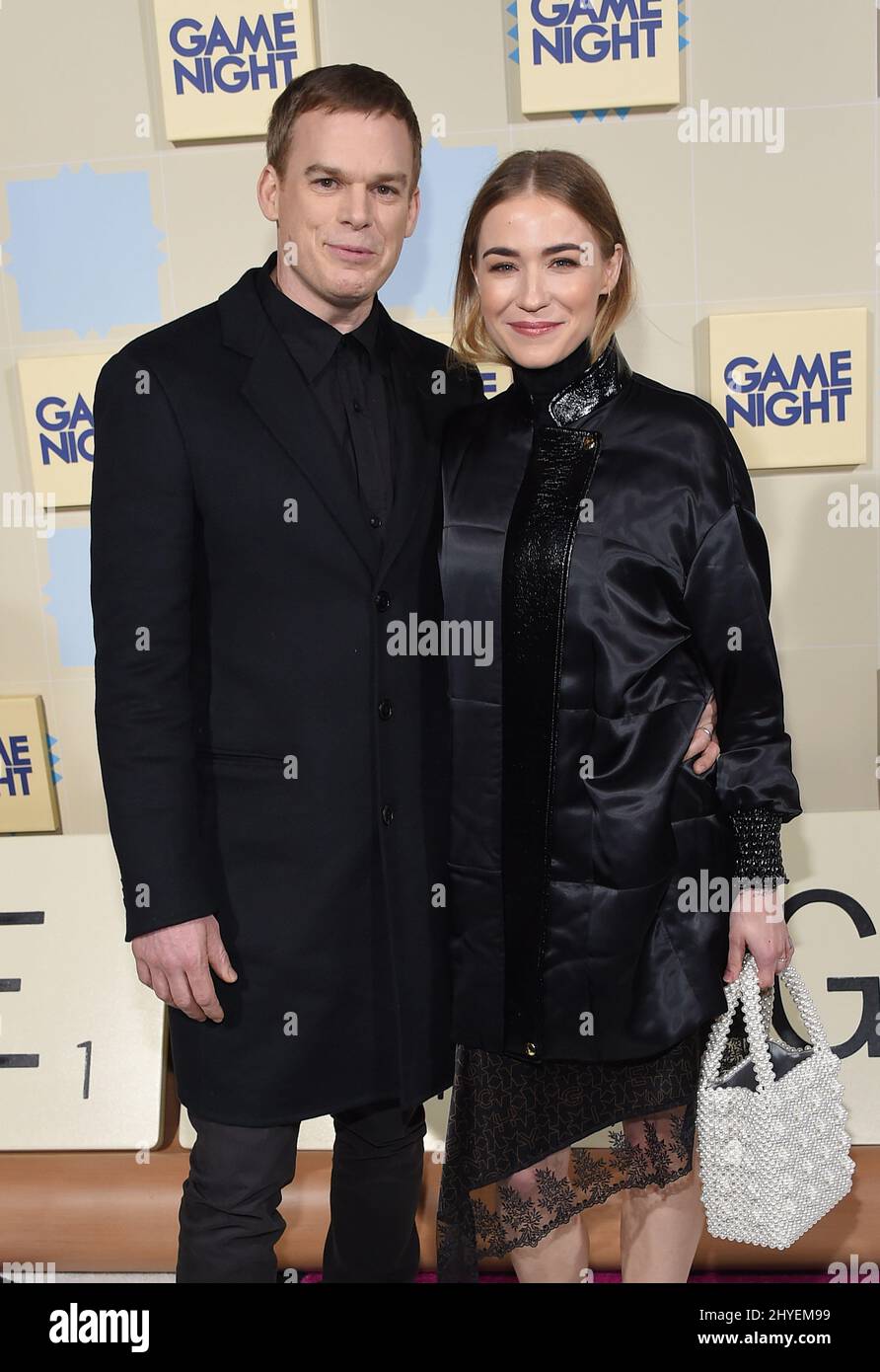Michael C. Hall and Morgan Macgregor attending the 'Game Night' World Premiere in Los Angeles ...
