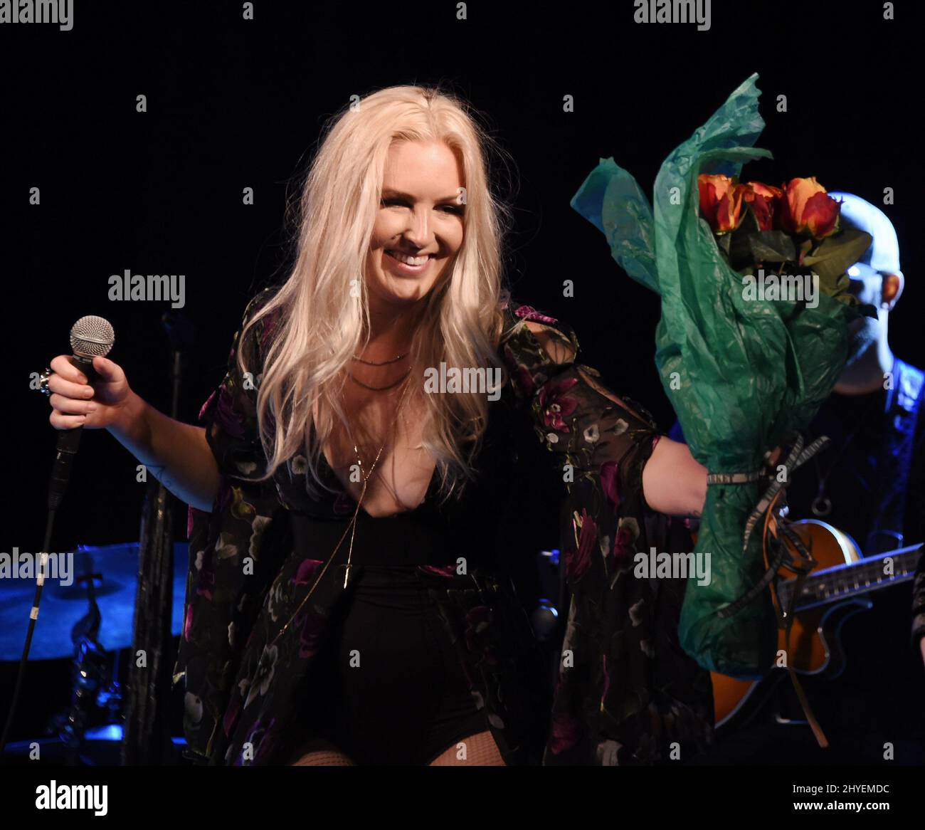 Cherish Lee onstage at her 'Tequila Cowgirl' debut CD release celebration held at 3rd & Lindsley ...