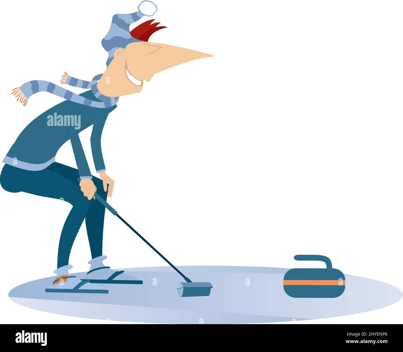 Curling sport cartoon hi-res stock photography and images - Alamy