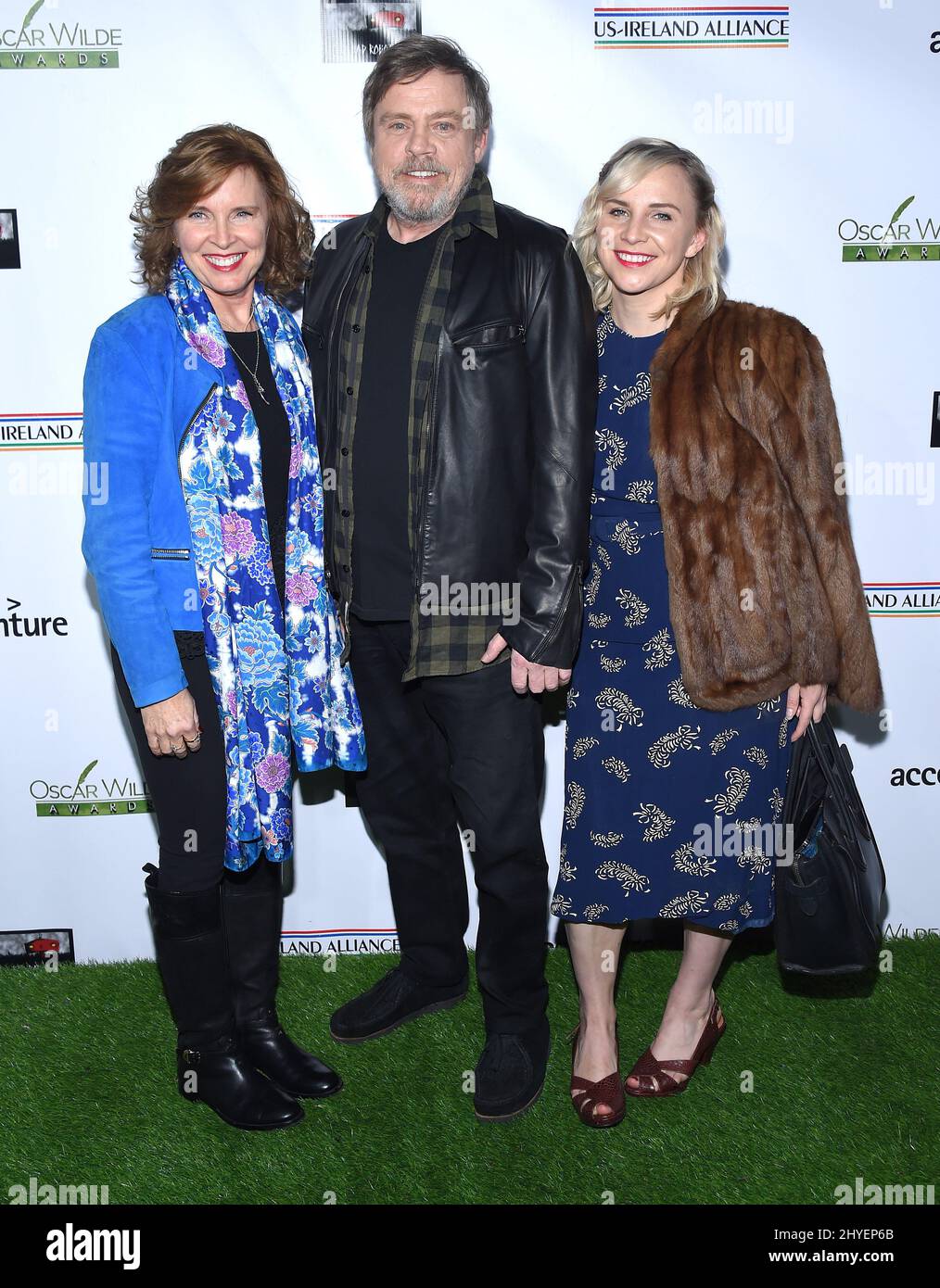 Mark Hamill, Marilou York and Chelsea Hamill arrives to US-Ireland ...
