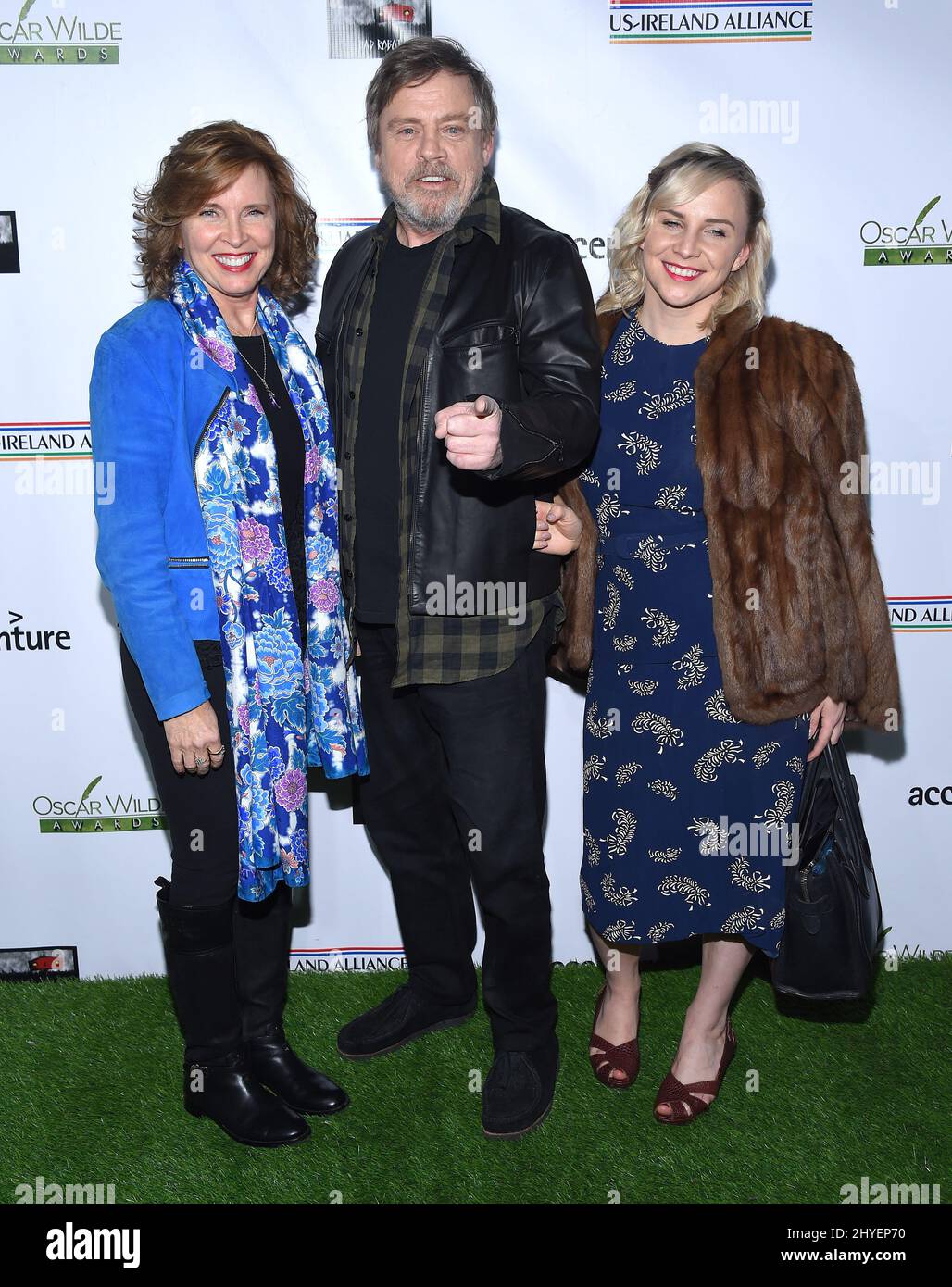 Mark Hamill, Marilou York and Chelsea Hamill arrives to US-Ireland ...