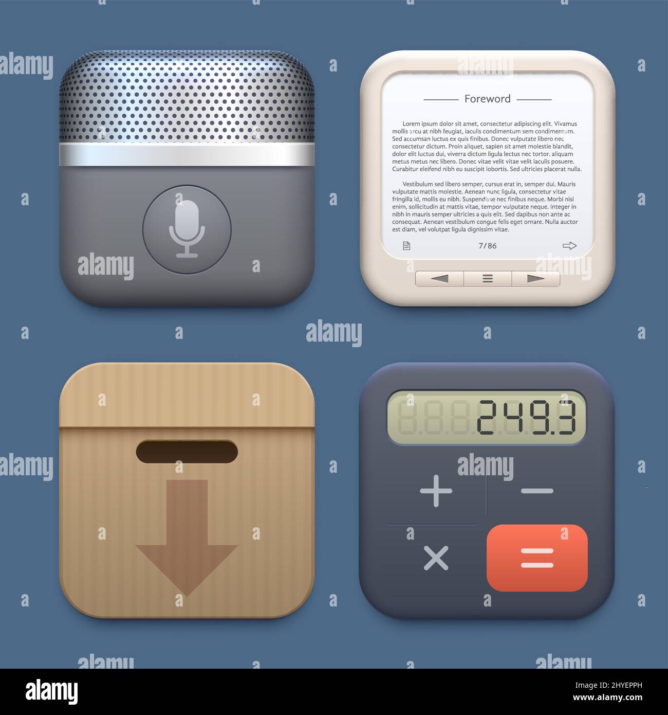 Calculator app icon Stock Vector Images - Alamy