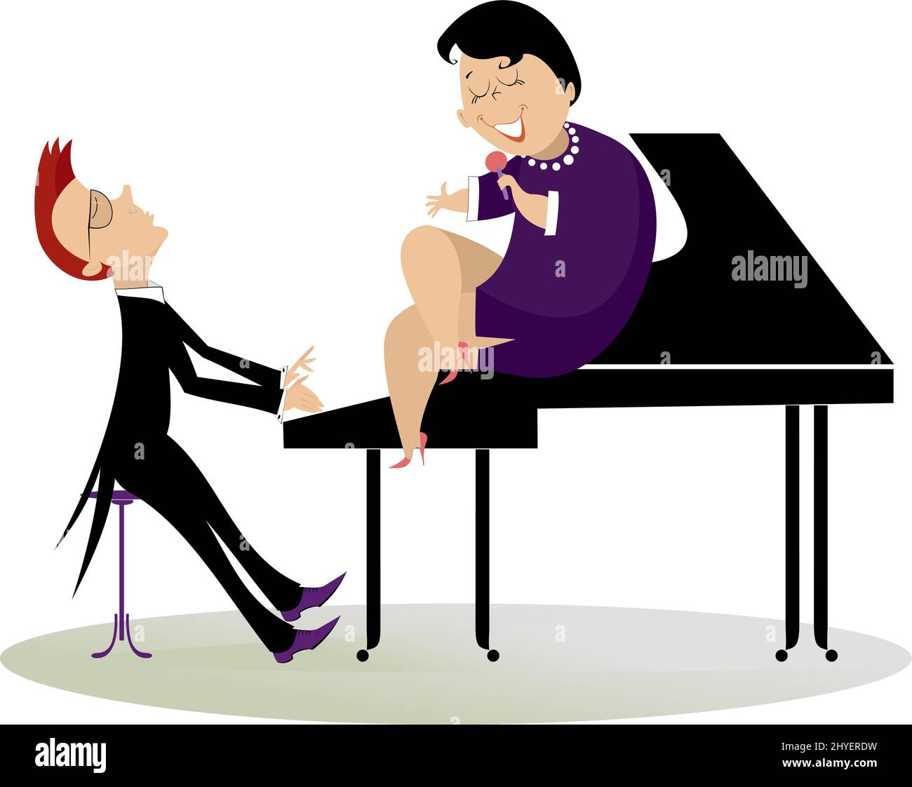 Classic singer man in Stock Vector Images - Alamy