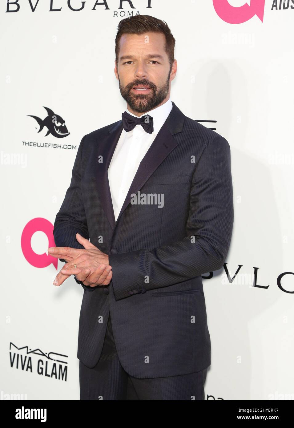 Ricky Martin attending the Elton John AIDs foundation Oscar Party held ...