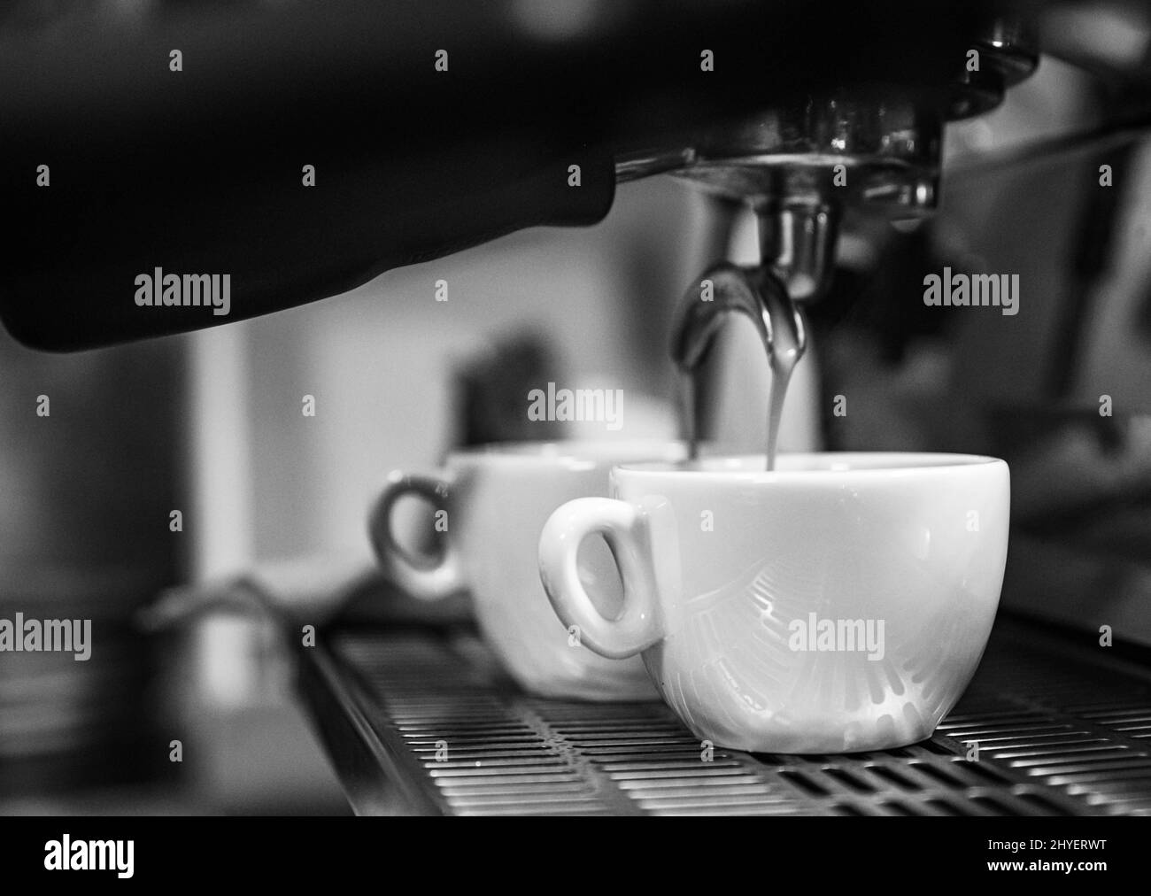 Grayscale of the Traditional Bosnian and Modern Coffee making process ...