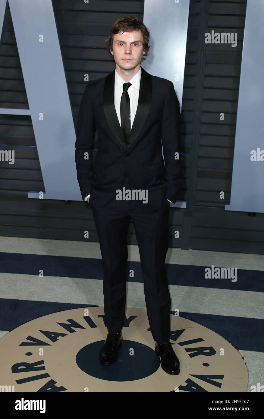 Evan Peters attending the Vanity Fair Oscar Party held in Beverly Hills ...