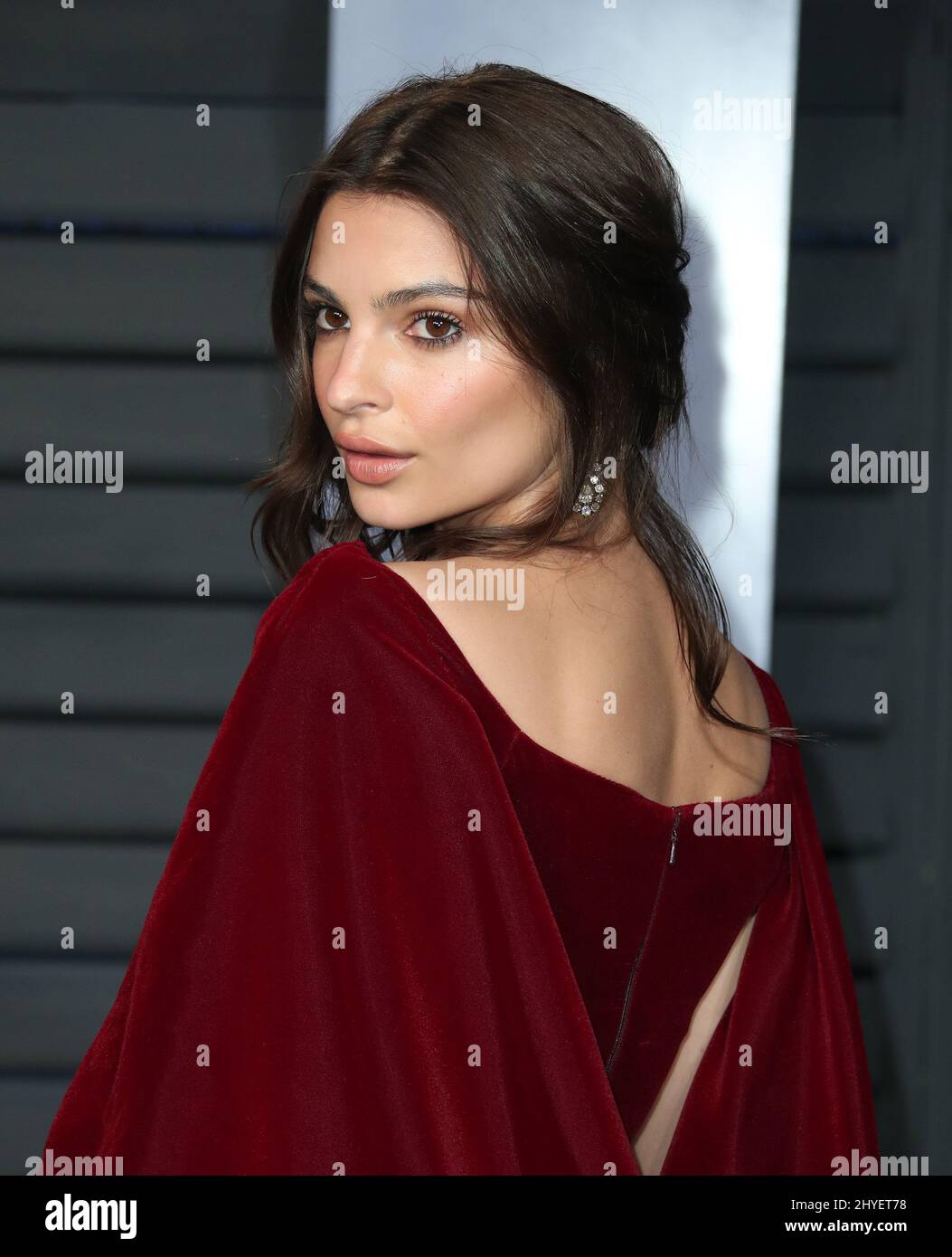 Emily Ratajkowski attending the Vanity Fair Oscar Party held in Beverly ...