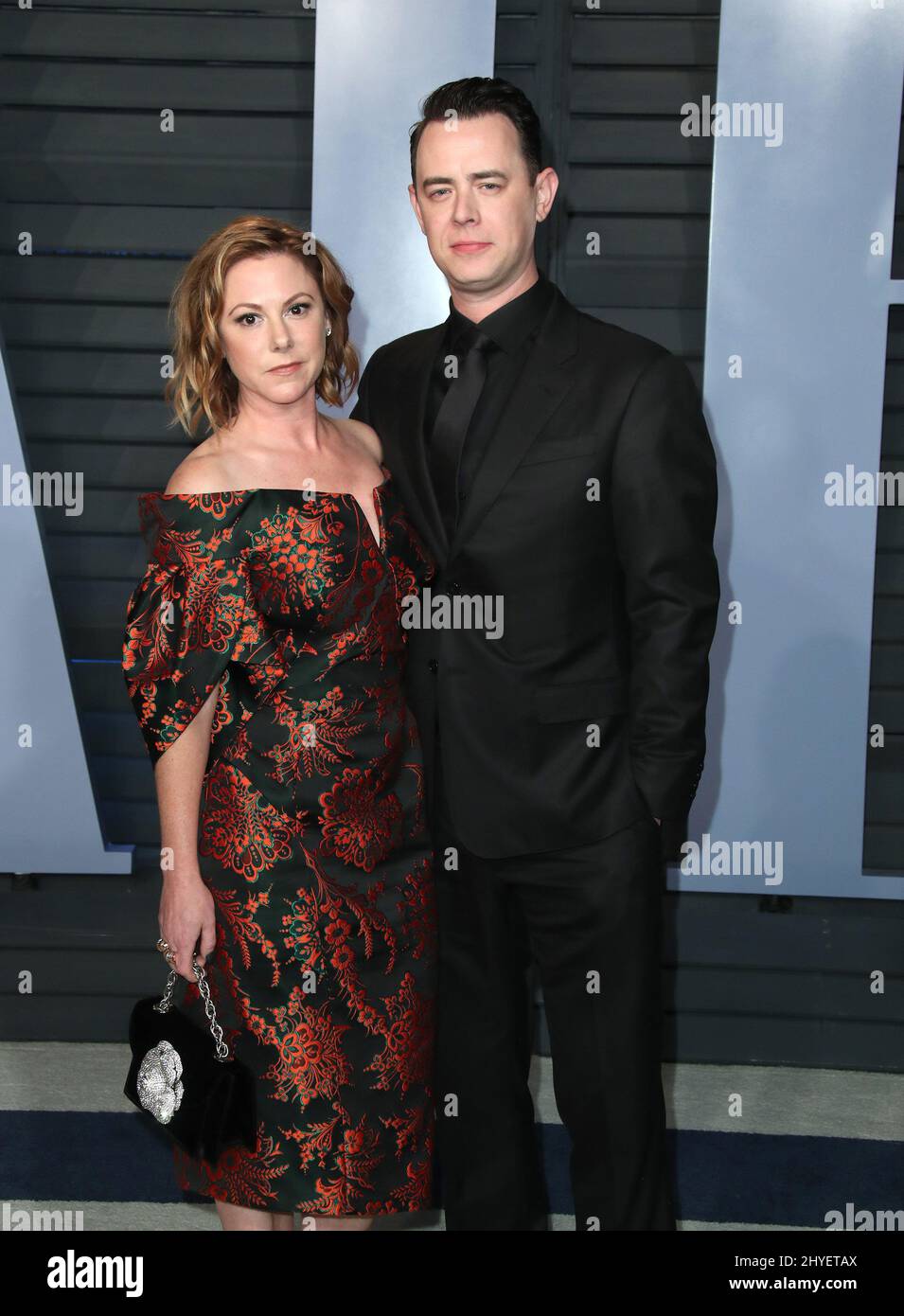Colin Hanks and Samantha Bryant attending the Vanity Fair Oscar Party ...