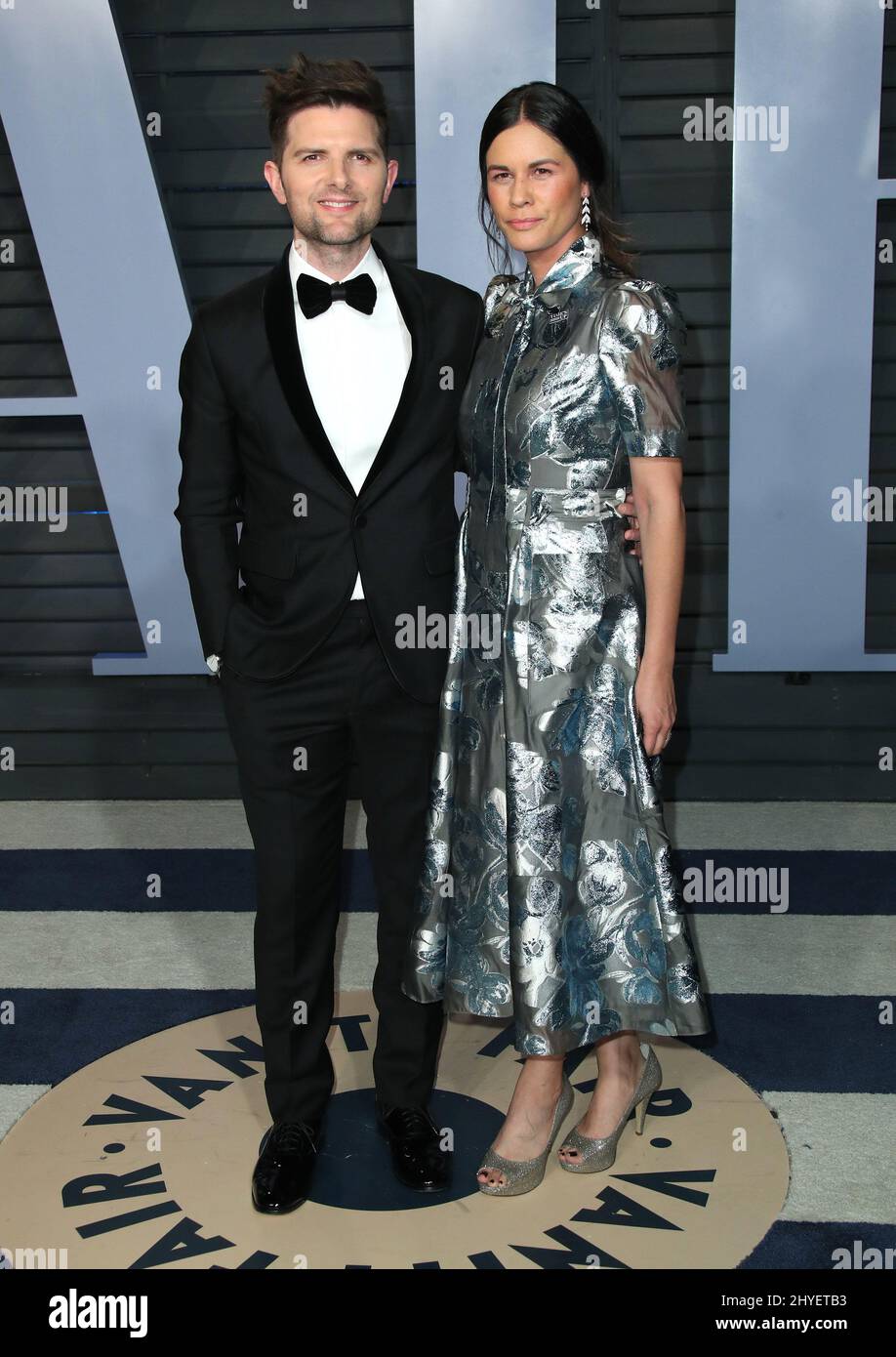 Adam Scott and Naomi Scott attending the Vanity Fair Oscar Party held in Beverly Hills, Los ...