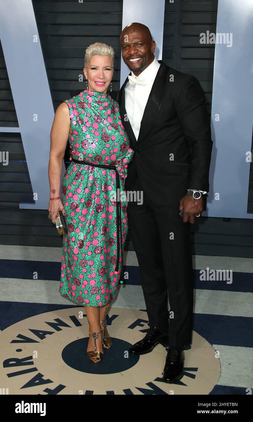 Terry Crews and Rebecca Crews attending the Vanity Fair Oscar Party ...