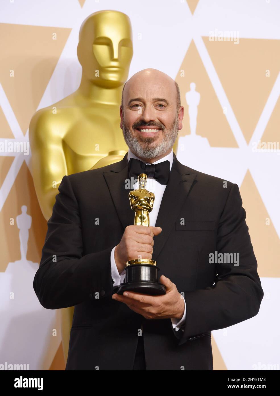 Mark Bridges in the pressroom at the 90th Academy Awards Stock Photo ...