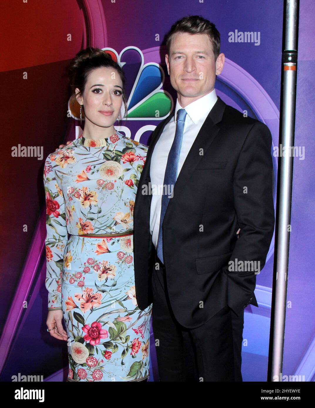 Marina Squerciati & Philip Winchester attending the NBC 2018 New York ...