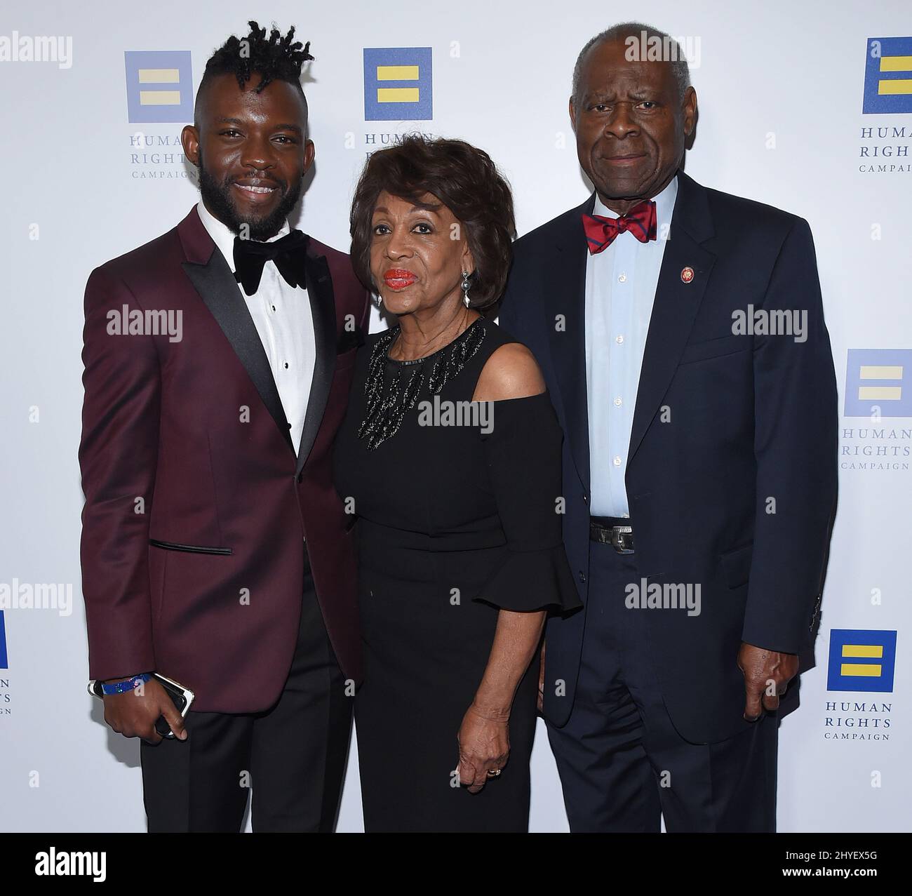 Edward Waters, Maxine Waters and Sid Williams at the Human Rights ...