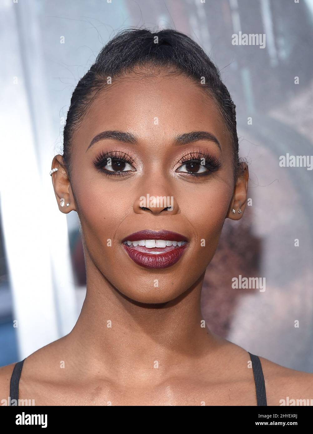 Nafessa Williams attending the US Premiere of Tomb Raider in Los ...
