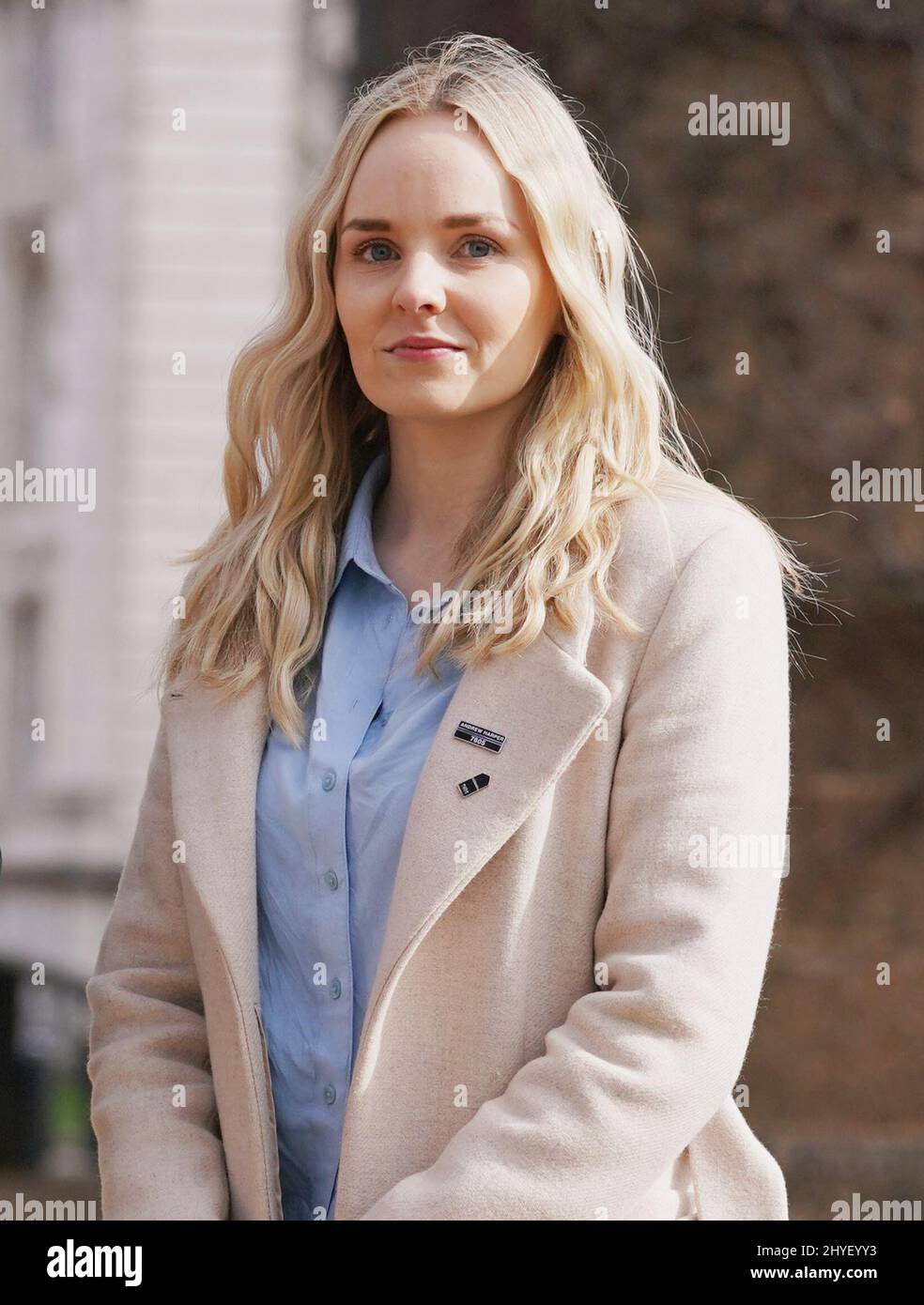 Lissie Harper, the widow of PC Andrew Harper, and Acting Inspector Andy ...