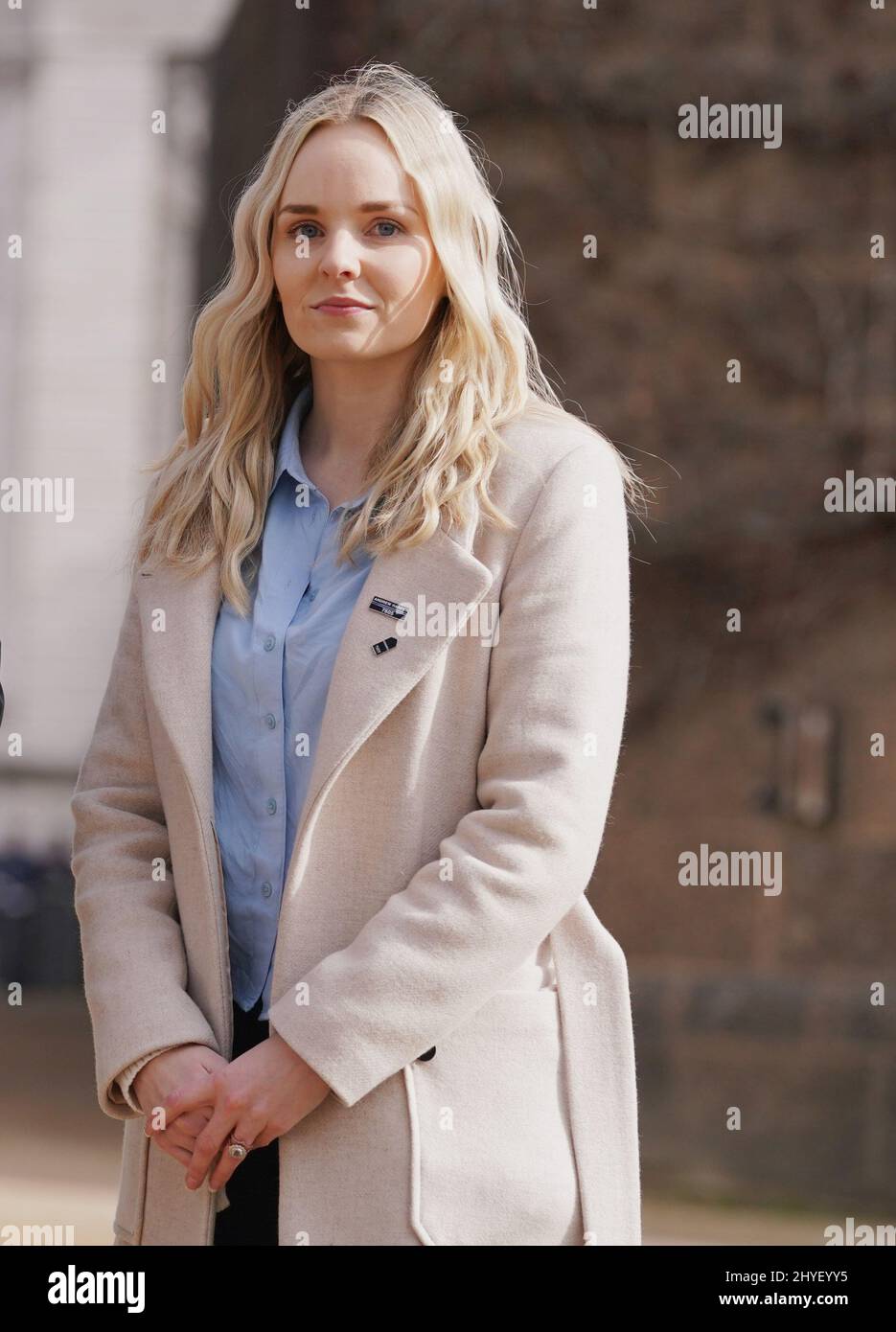 Lissie Harper, the widow of PC Andrew Harper, and Acting Inspector Andy ...