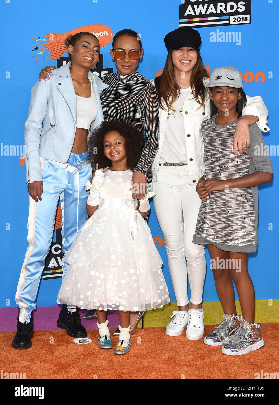 Mel B, Madison Brown, Angel Murphy Brown, Phoenix Chi Gulzar and ...