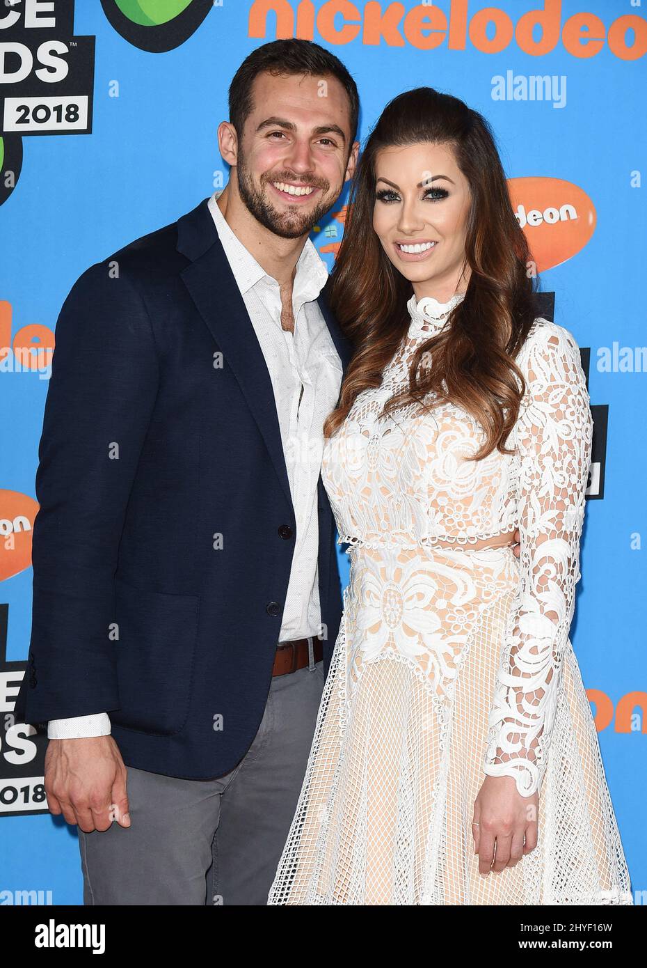 Chris Mazdzer and Mara Marian at Nickelodeon's 2018 Kids' Choice Awards ...