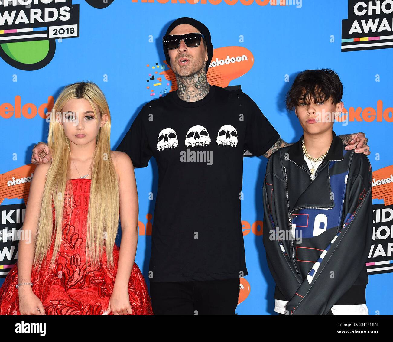 Alabama Luella Barker, Travis Barker and Landon Asher Barker at ...